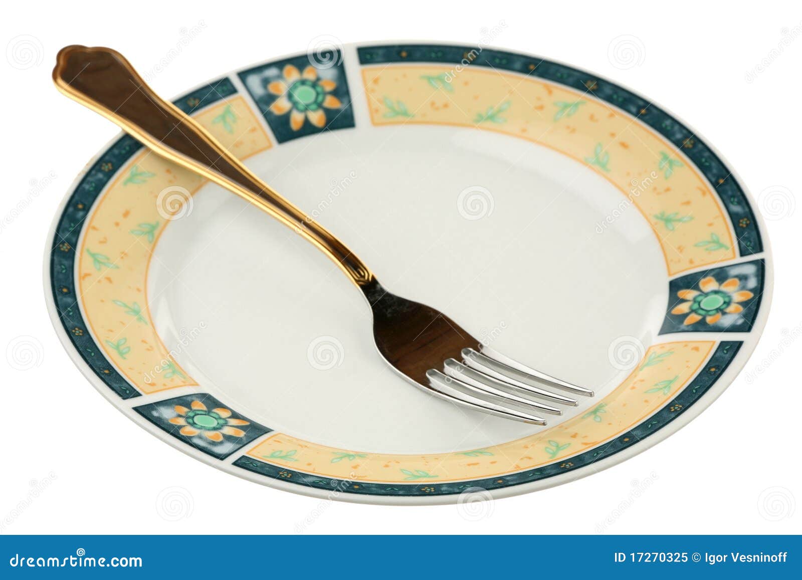 Dinner Fork On A Plate Royalty Free Stock Photo - Image: 17270325