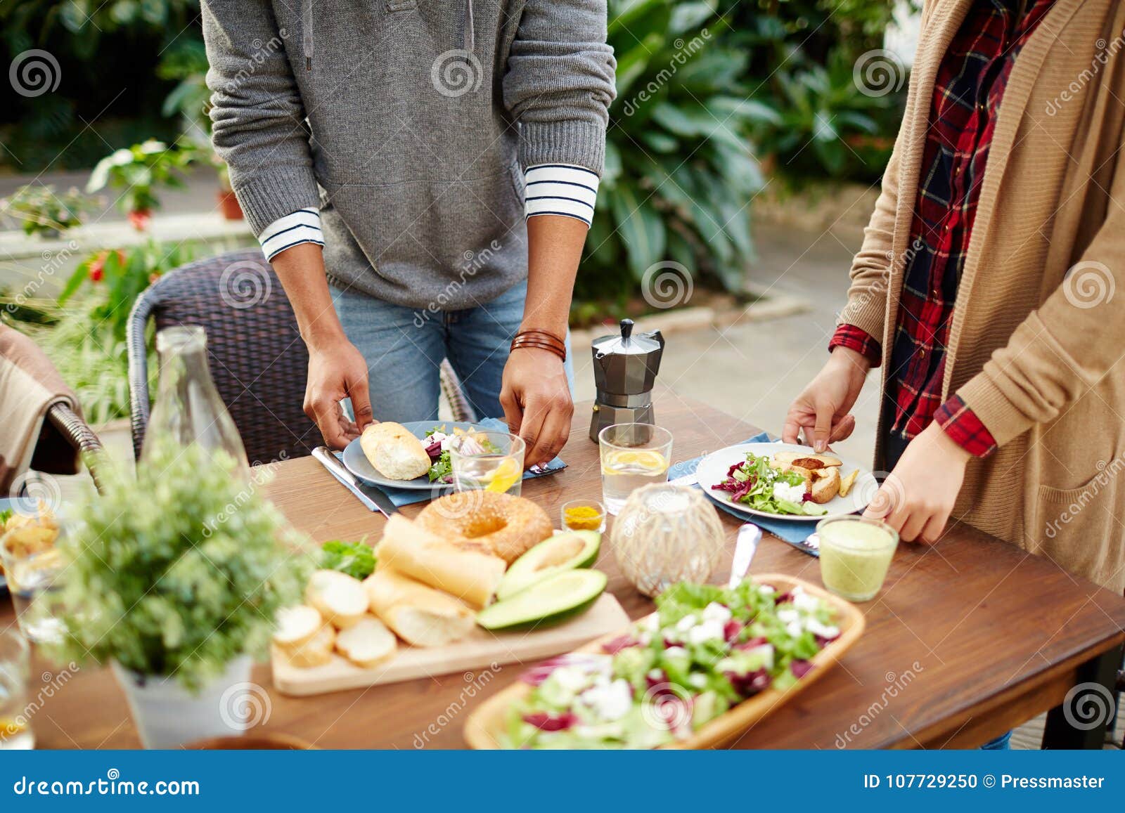 Dinner for guests stock photo. Image of human, organic - 107729250