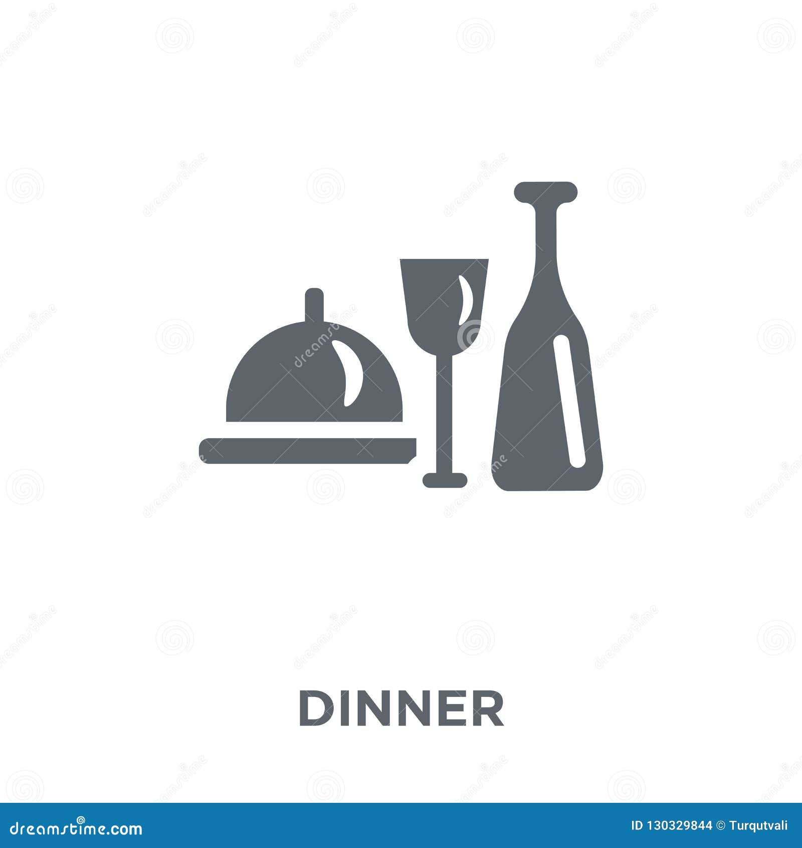 Dinner Icon from Restaurant Collection. Stock Vector - Illustration of ...