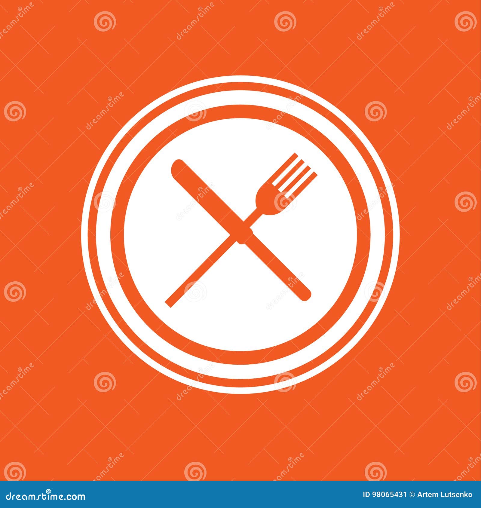 Dinner Icon Simple Vector Illustration Stock Vector - Illustration of ...