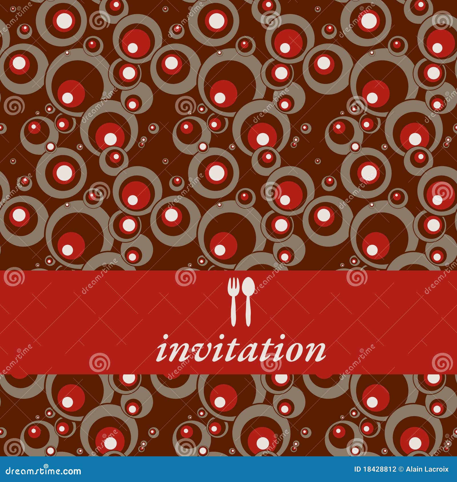 Dinner Invitation Card Cartoon Vector | CartoonDealer.com #3841045