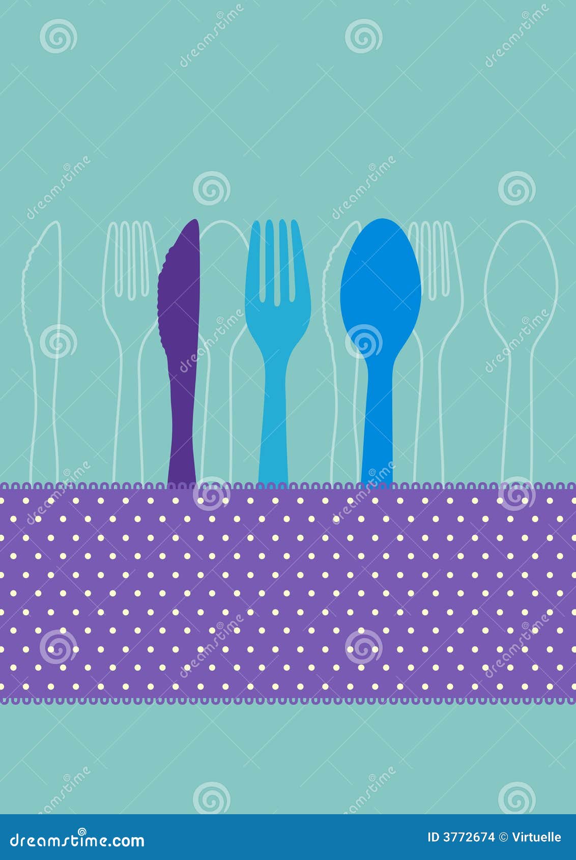 Dinner Invitation Card Cartoon Vector | CartoonDealer.com #3841045