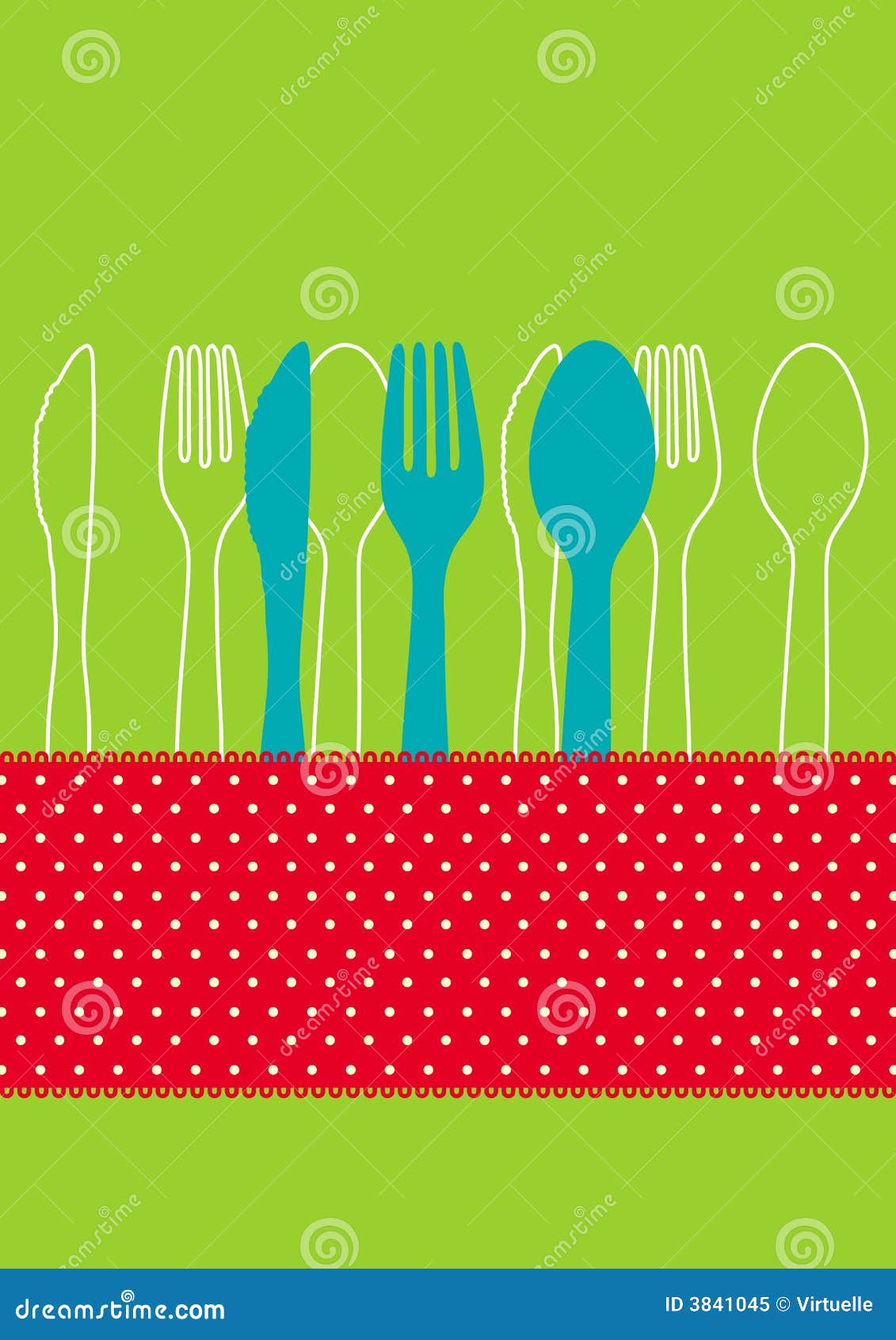 Dinner invitation card stock vector. Illustration of green - 3841045