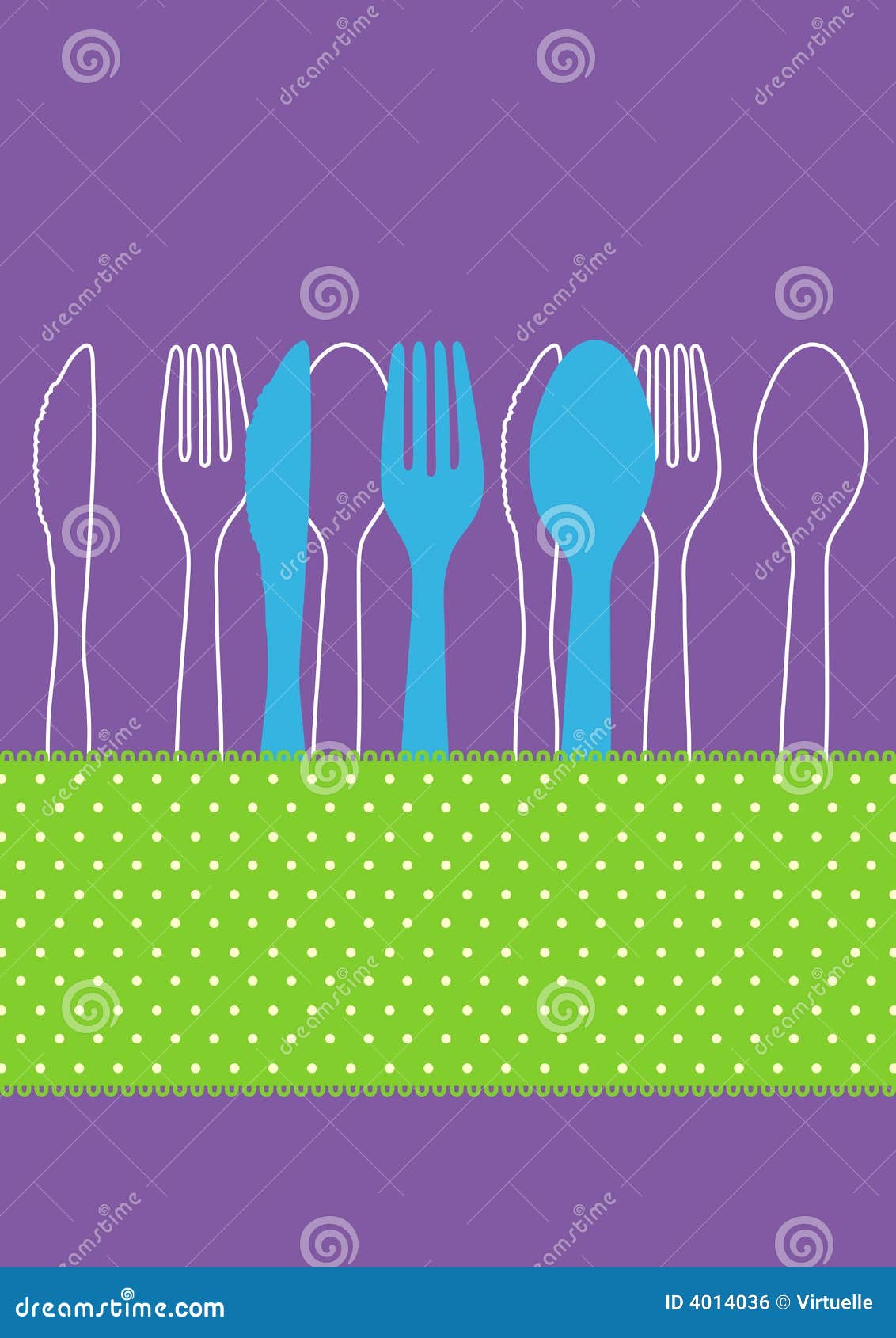 Dinner invitation card stock vector. Illustration of dishware - 4014036