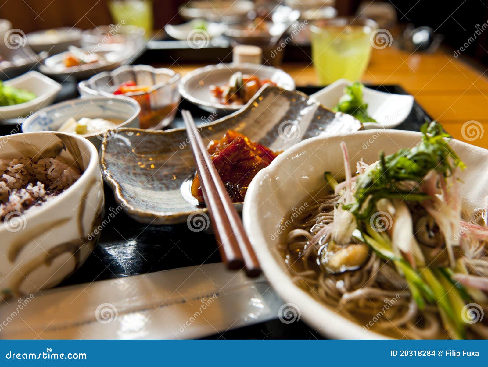 Dinner in Japan stock photo. Image of food, dining, noodles - 20318284