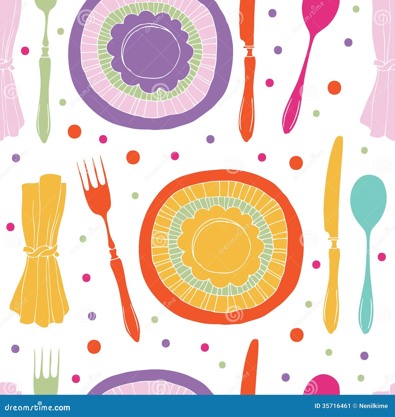 Dinner pattern stock vector. Illustration of meal, dining - 35716461