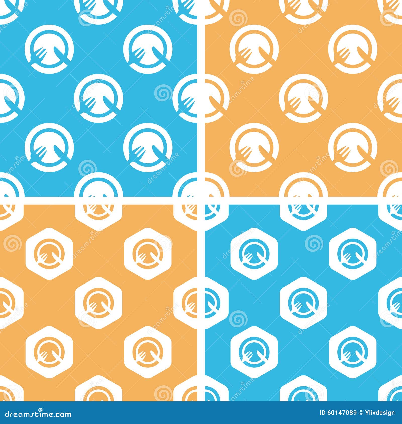 Dinner Pattern Set, Colored Stock Vector - Illustration of cooking ...