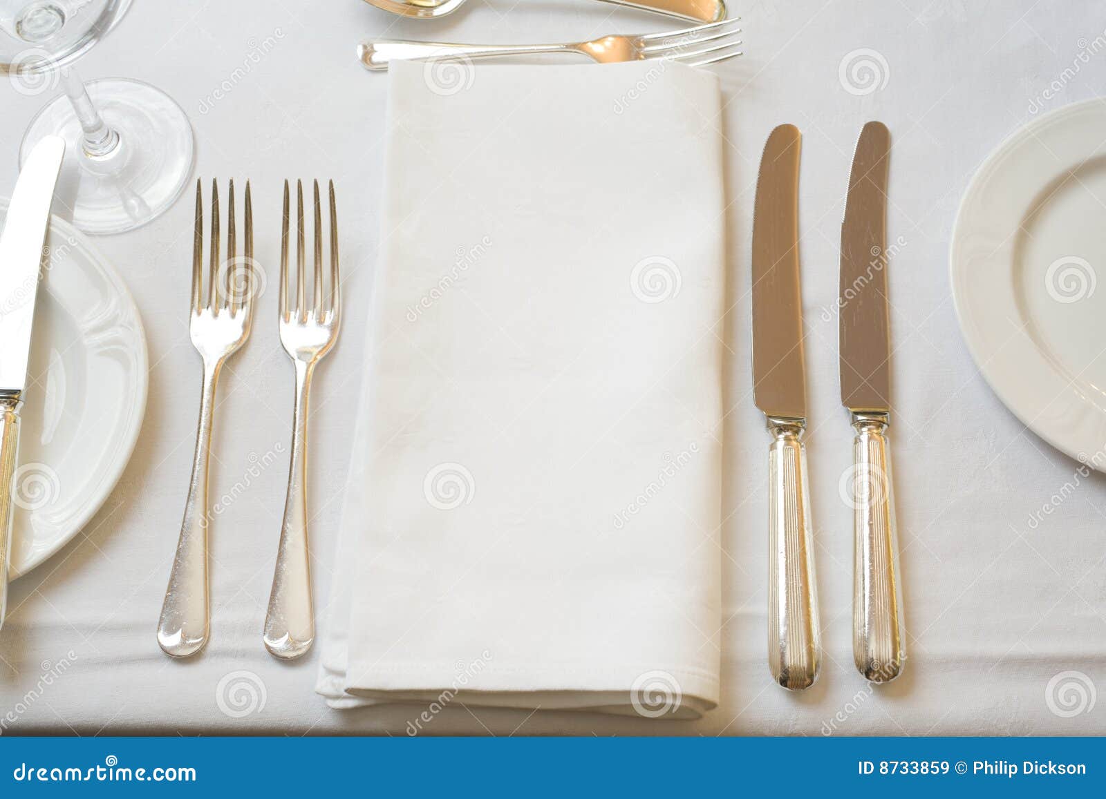 Dinner Place stock image. Image of crockery, fork, dining - 8733859