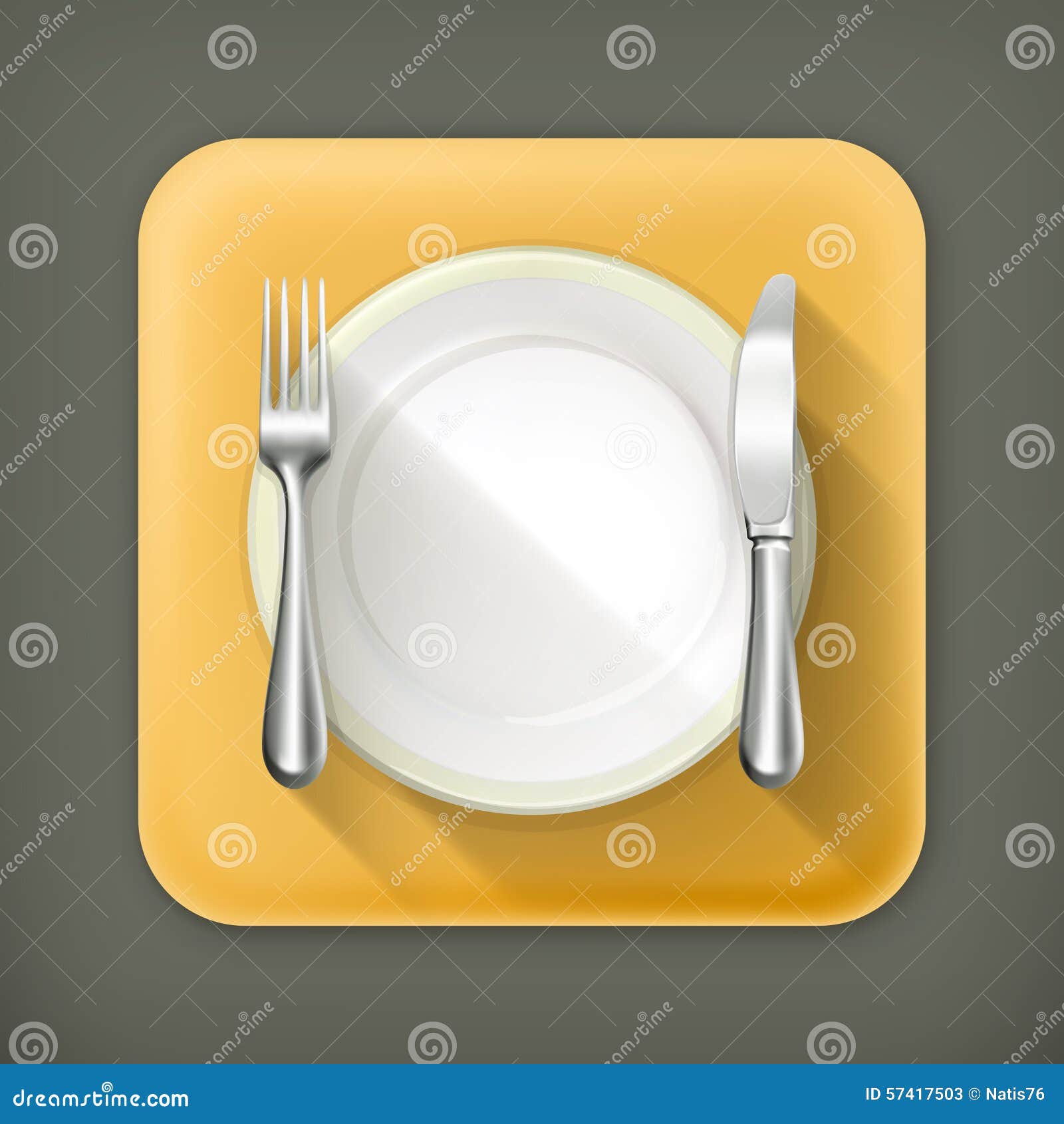 Dinner place setting stock vector. Illustration of background - 57417503