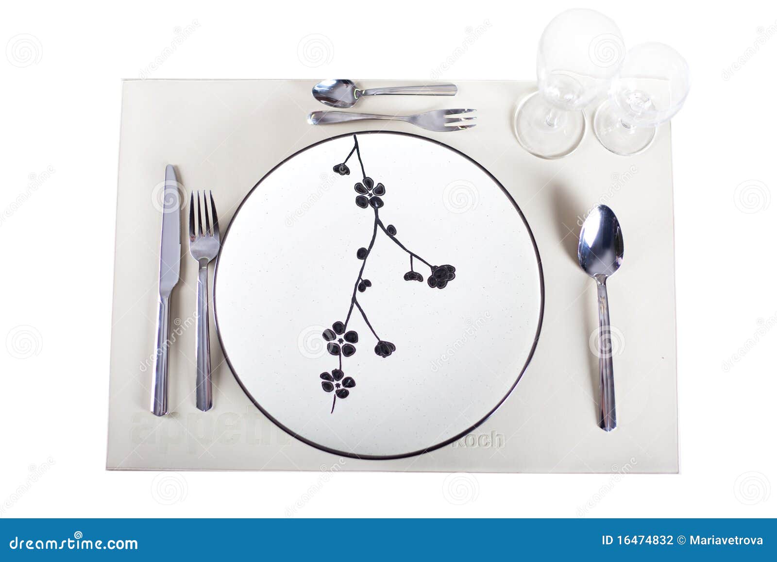 A dinner plate stock photo. Image of interior, cutlery - 16474832