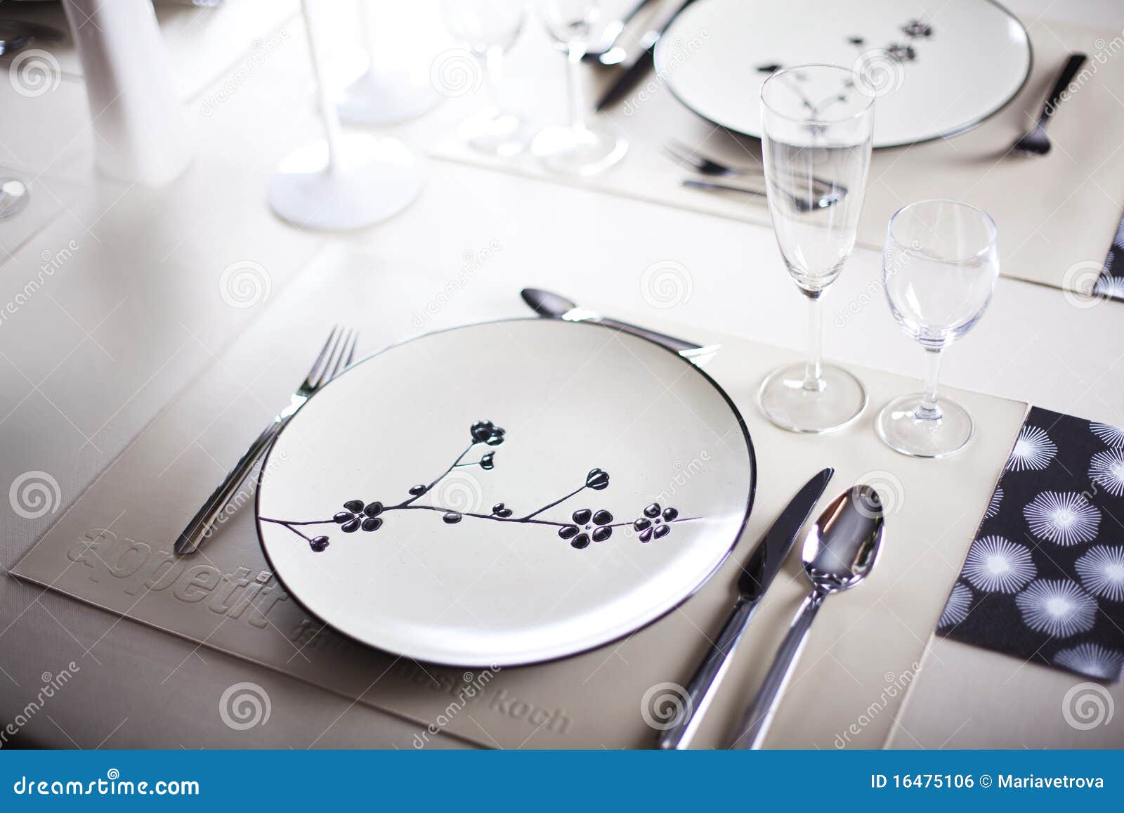 A dinner plate stock photo. Image of glass, cutlery, closeup - 16475106