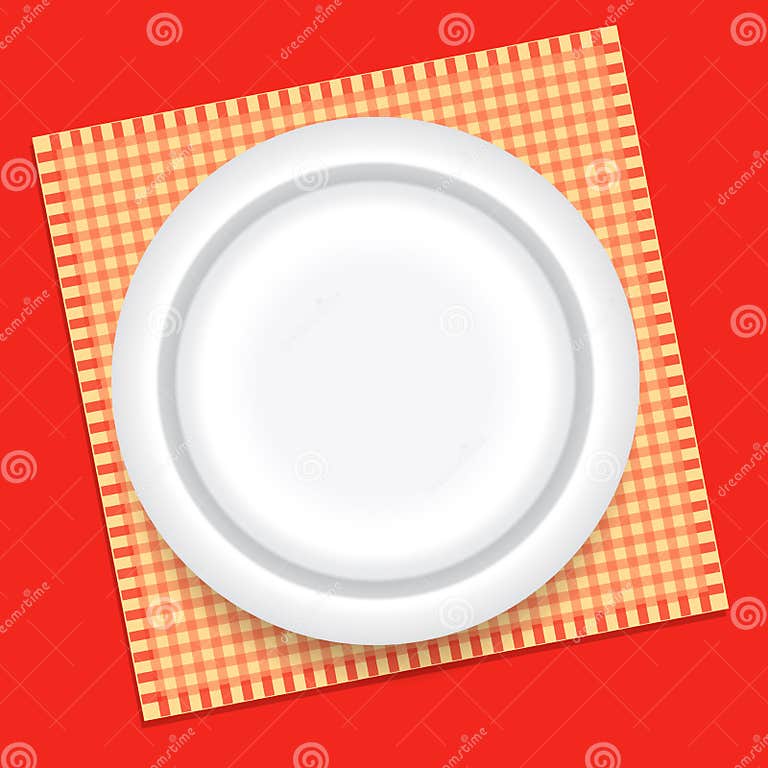 Dinner plate stock vector. Illustration of checked, gourmet - 9062281