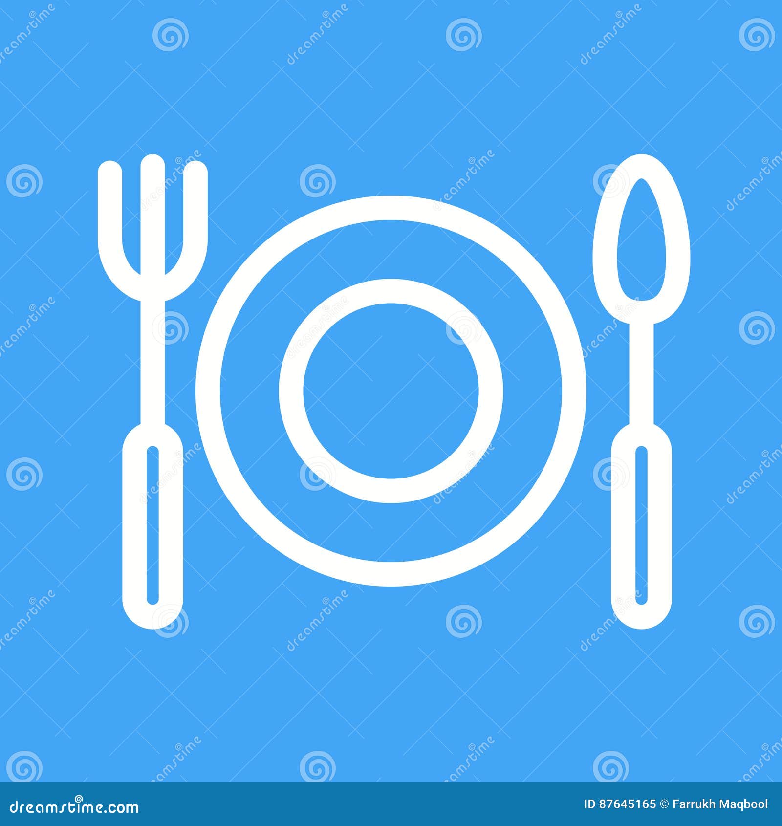 Dinner Plate stock vector. Illustration of design, restaurant - 87645165
