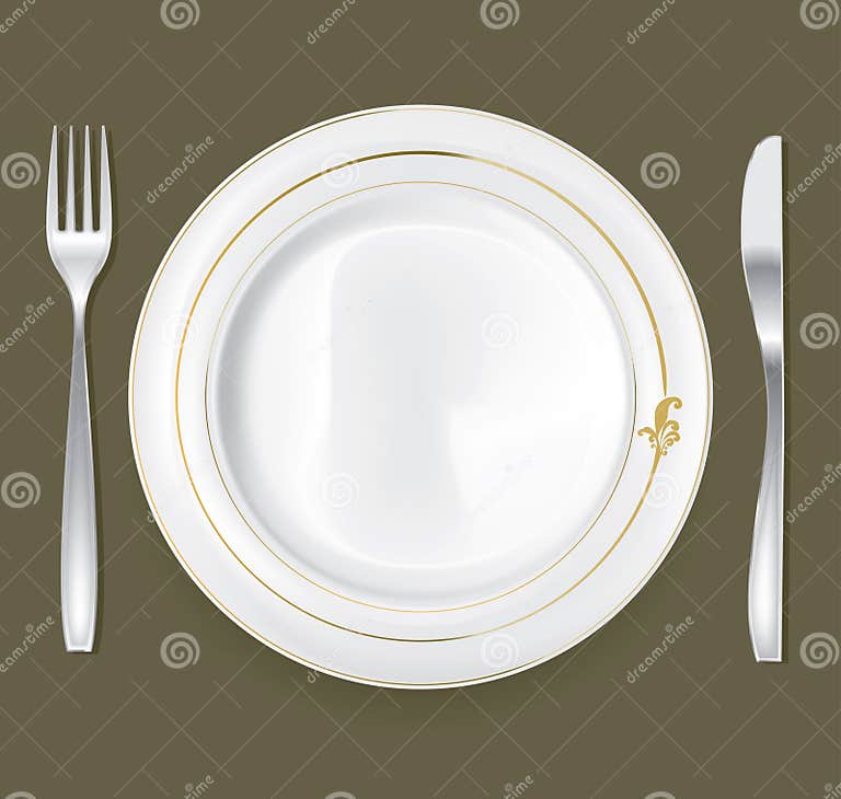 Dinner Plate Set 2 stock vector. Illustration of equipment - 22808372