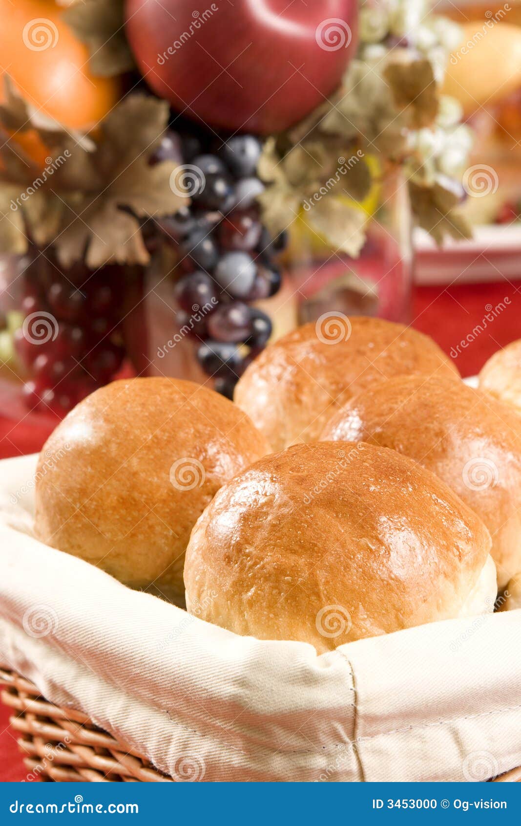 Dinner rolls stock photo. Image of fruit, bread, golden - 3453000