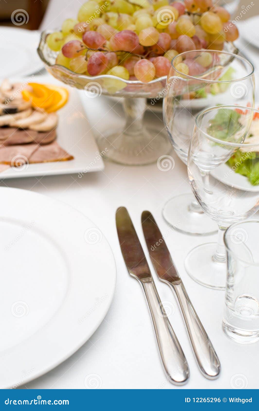 Dinner is served stock photo. Image of cold, plate, serve - 12265296