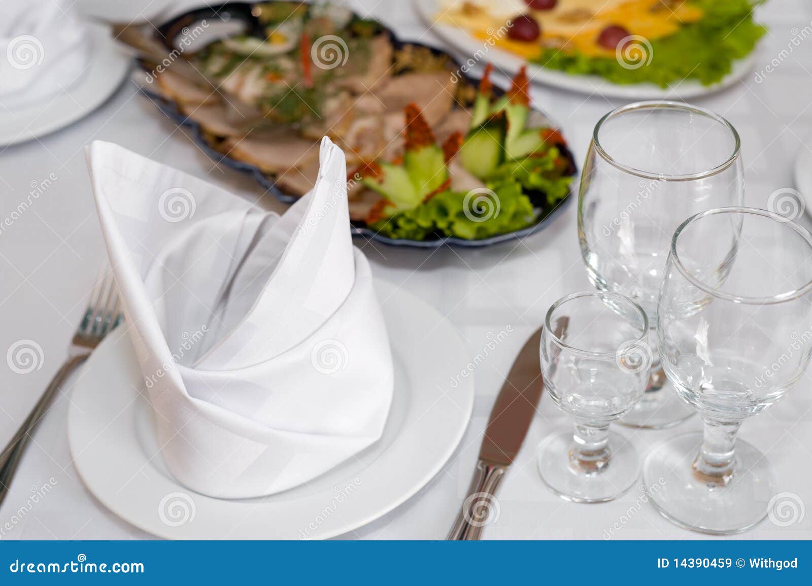 Dinner is served stock image. Image of served, three - 14390459