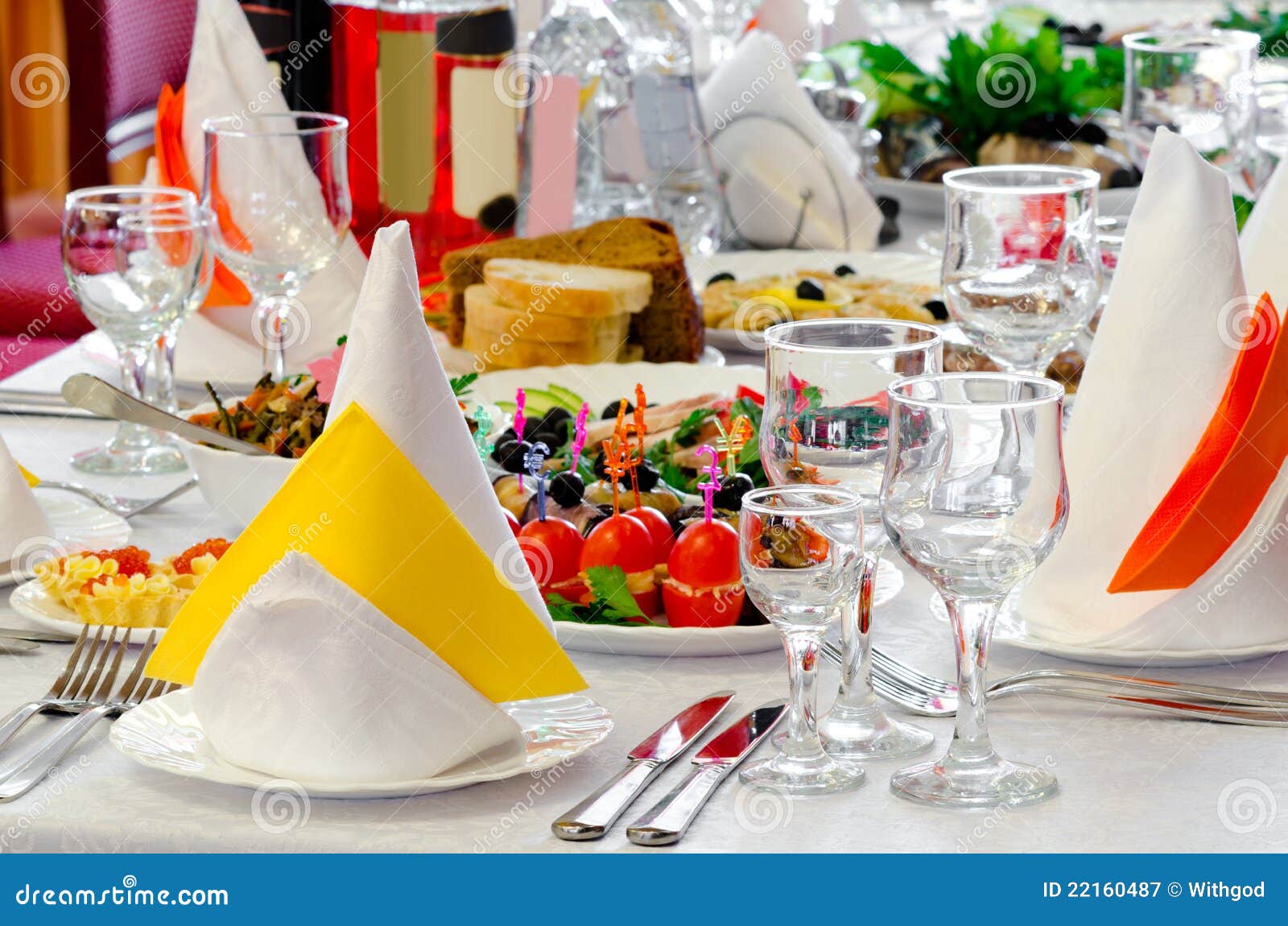 Dinner is served stock image. Image of napkin, person - 22160487