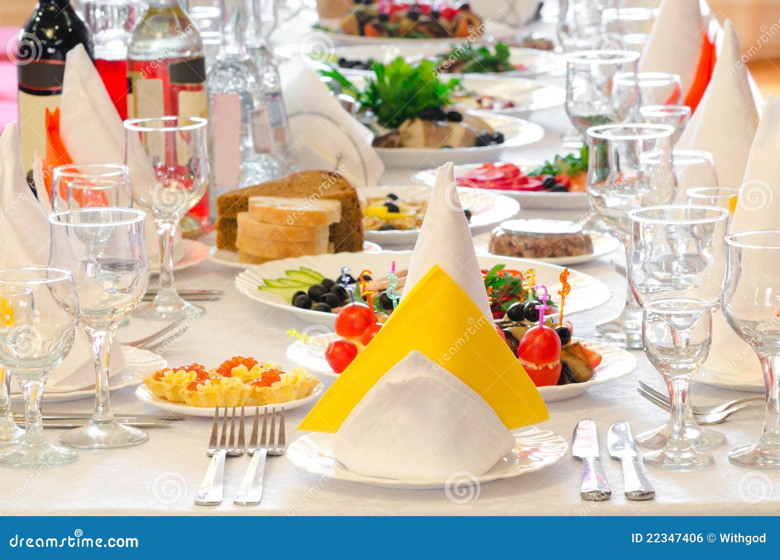 Dinner is served stock photo. Image of orange, fork, butter - 22347406