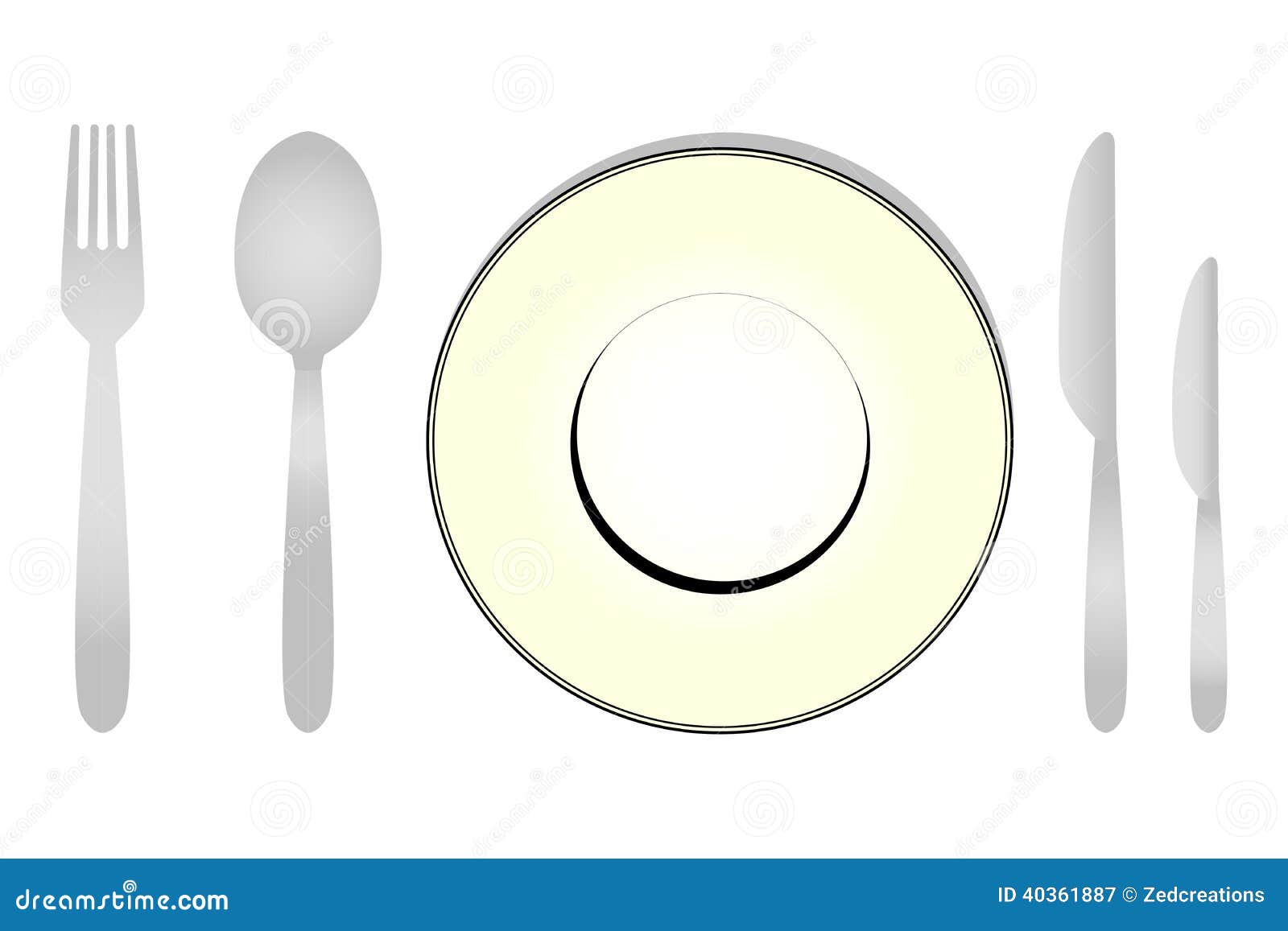 Six Dinner Sets Vector Illustration | CartoonDealer.com #2960724