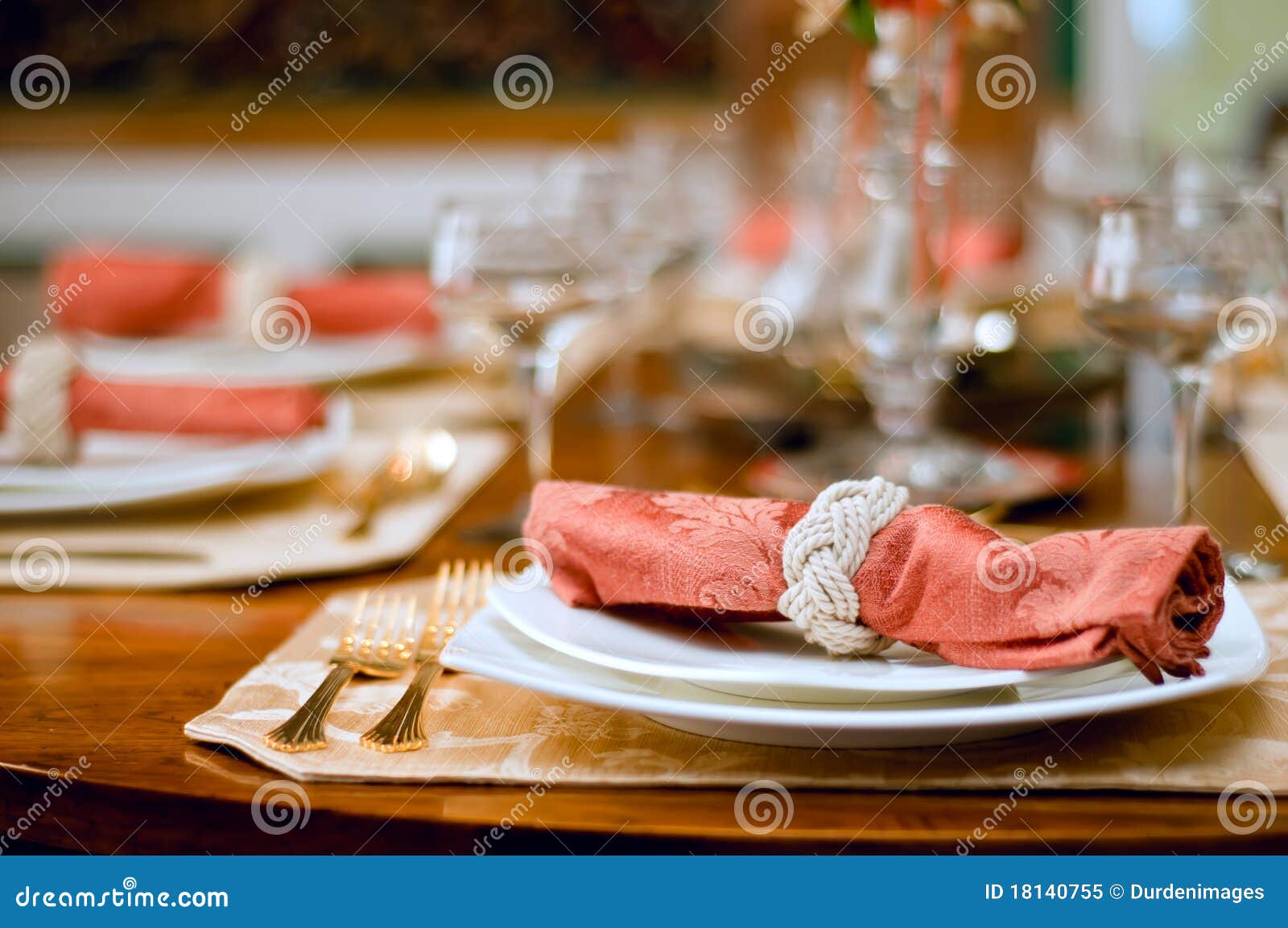 Dinner setting stock image. Image of fine, arrangement - 18140755