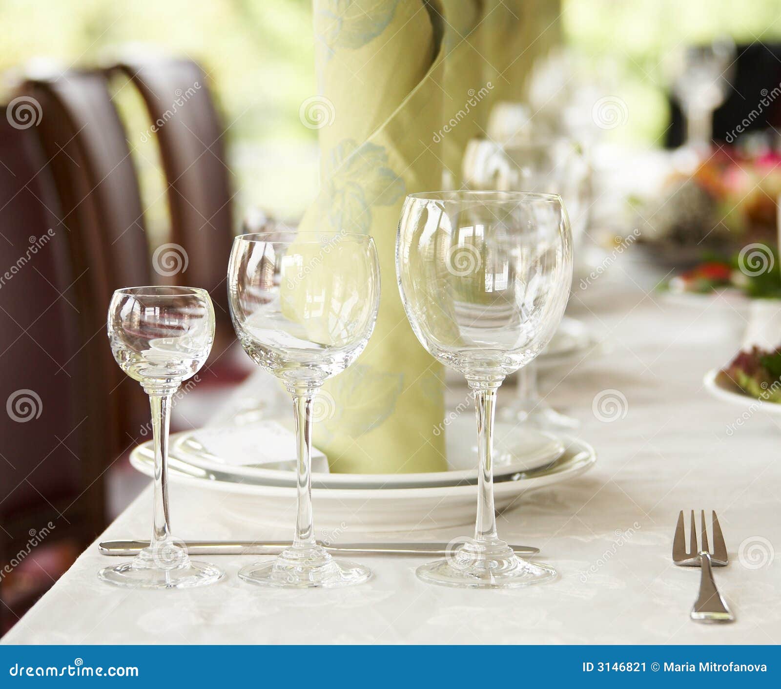 Dinner setting stock image. Image of evening, napkin, formal - 3146821