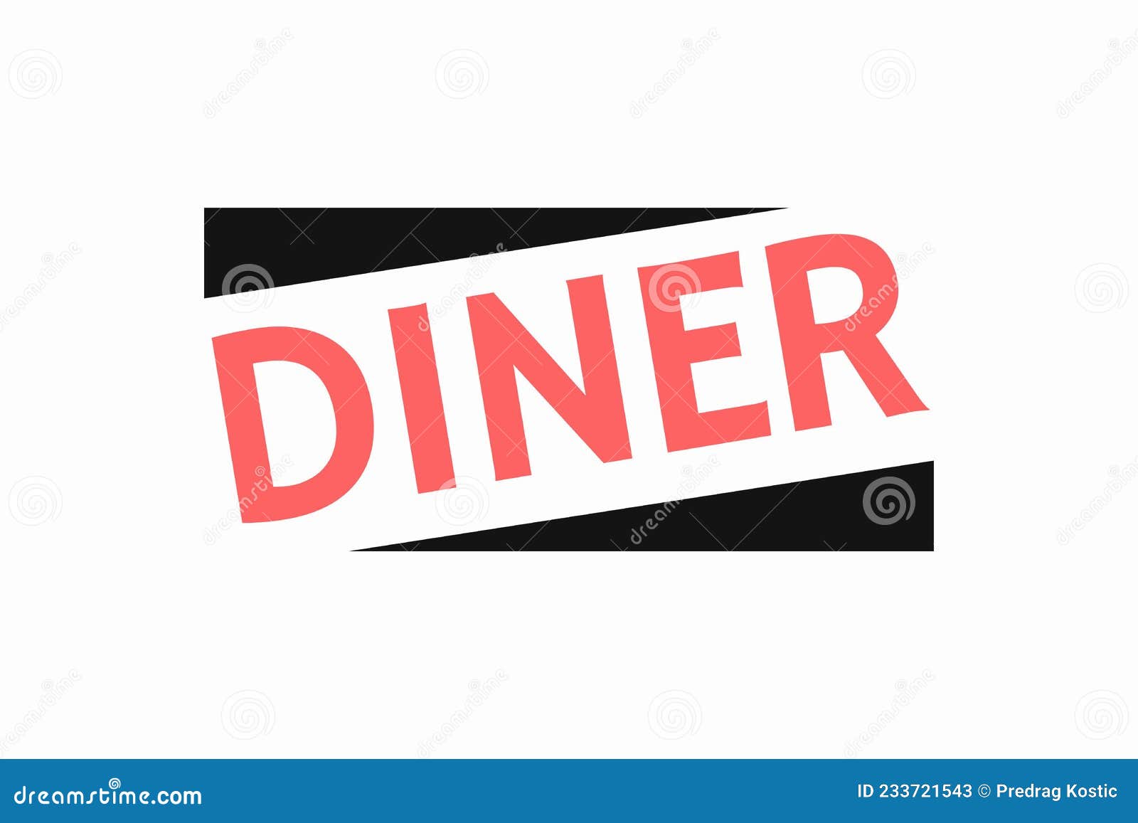 Dinner sign stock illustration. Illustration of sign - 233721543