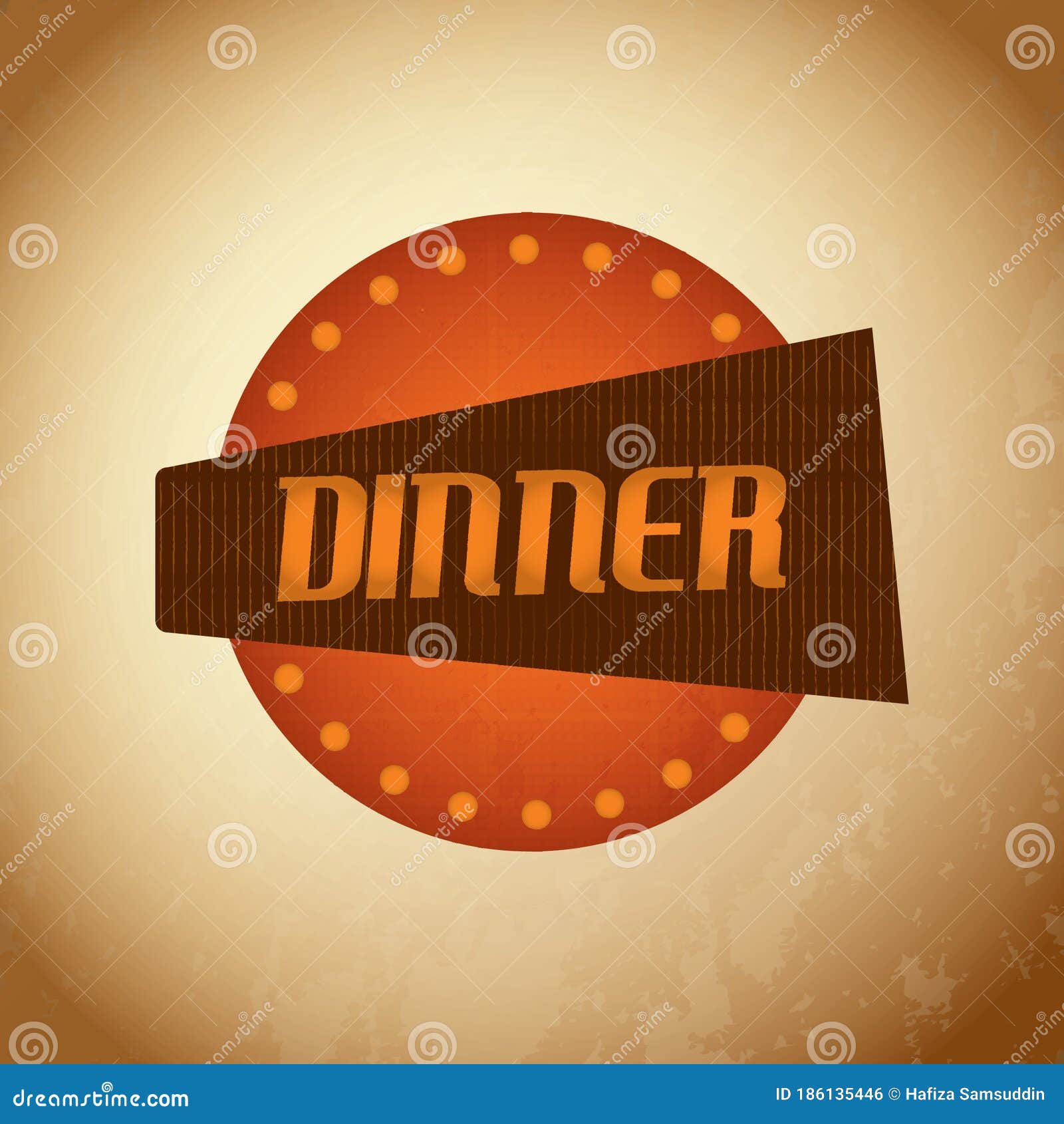Dinner Signboard. Vector Illustration Decorative Design Stock ...