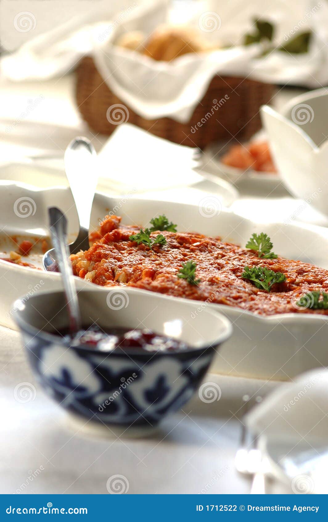 Dinner table stock photo. Image of crockery, arrangement - 1712522