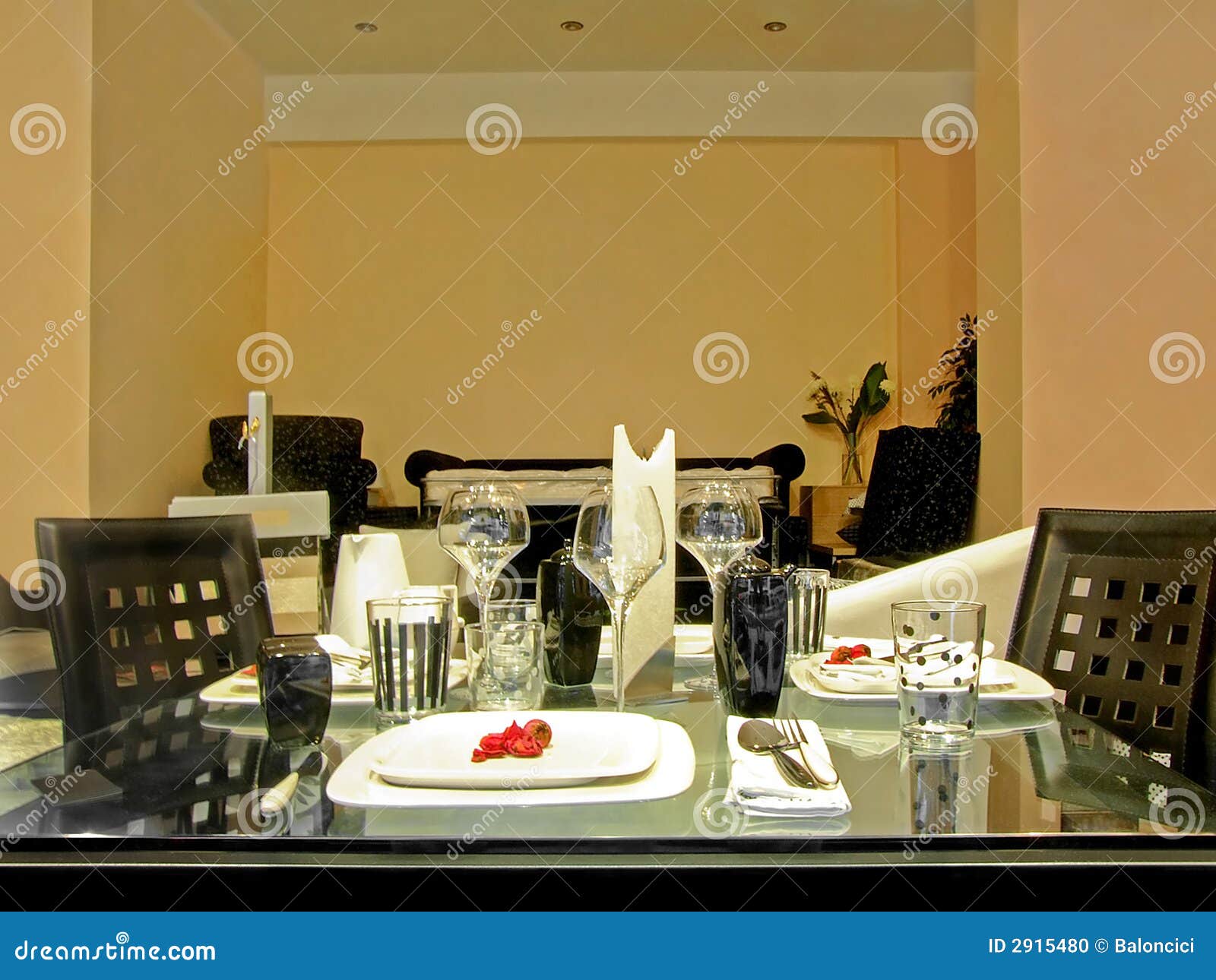 Dinner table stock photo. Image of luxury, plate, dish - 2915480