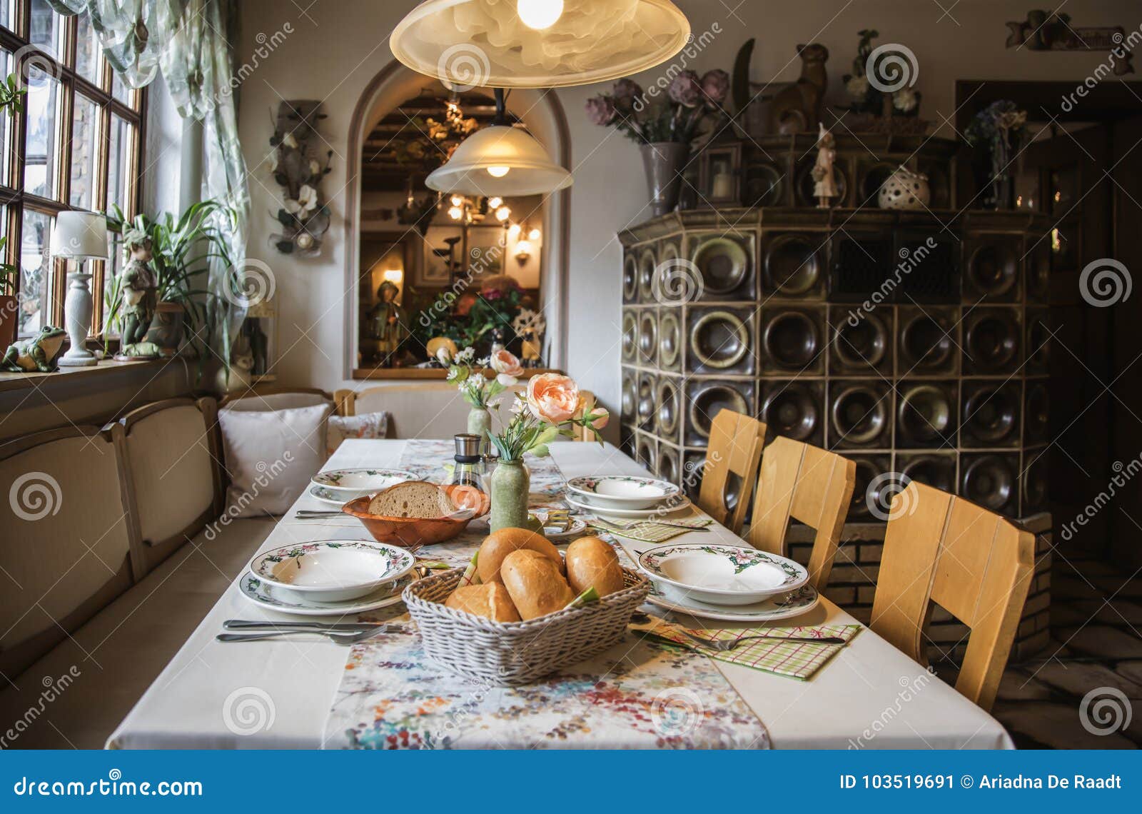 Dinner Table in Cafe, Germany Stock Image - Image of nature, lounge ...