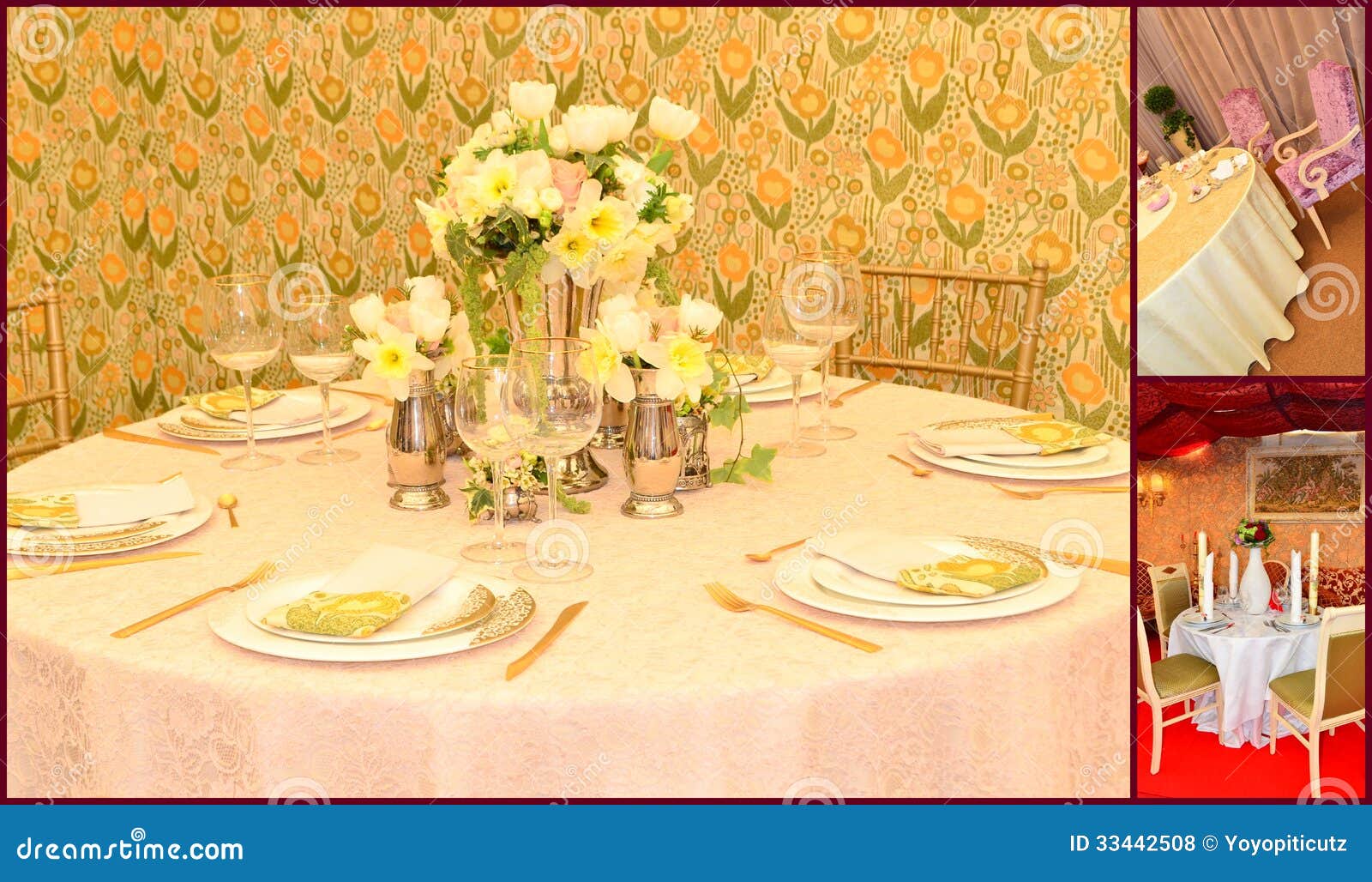 Dinner table stock photo. Image of glass, dinner, luxury - 33442508