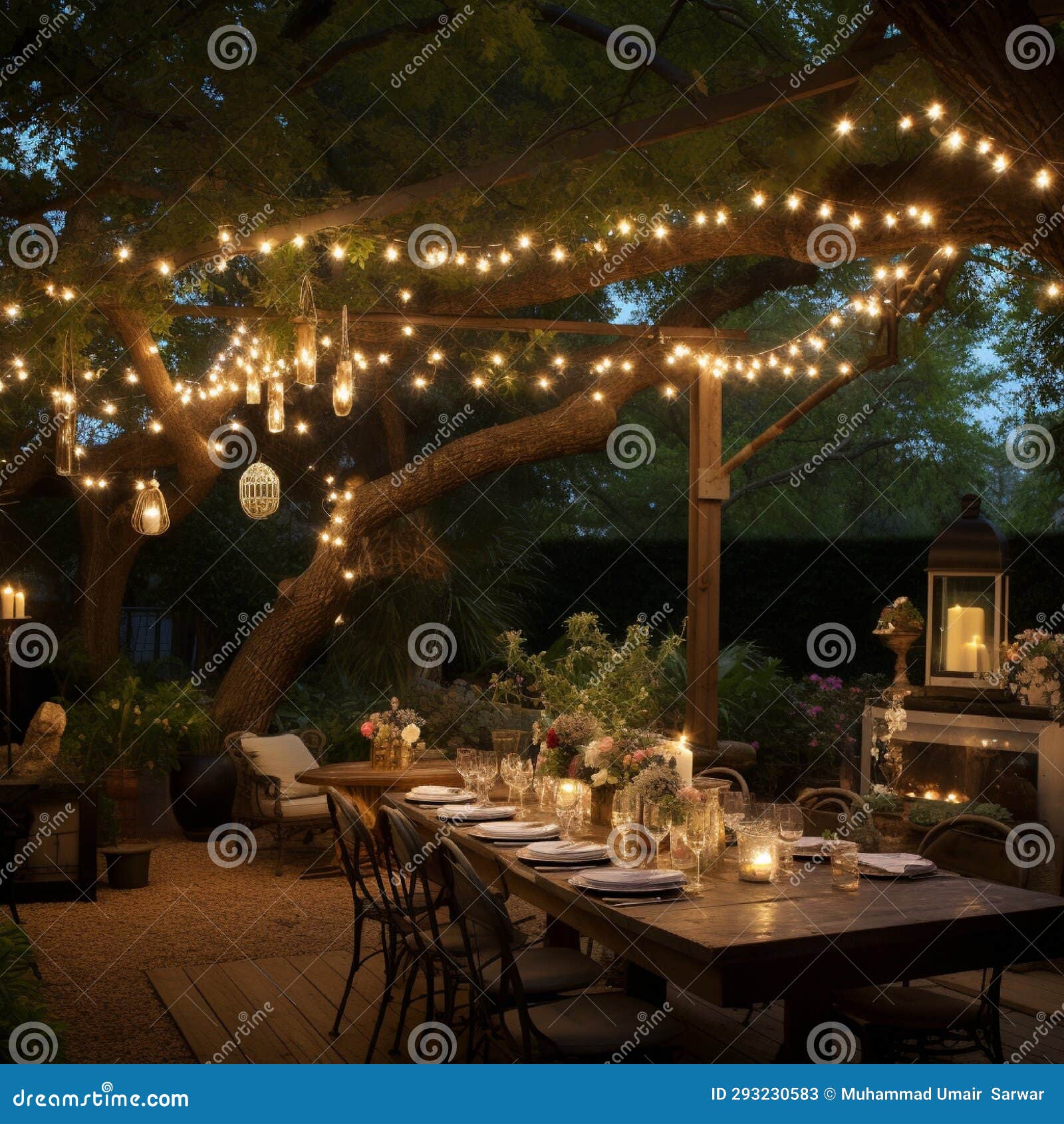 Dinner Table at Night in the Launch Generated by AI Tool Stock ...