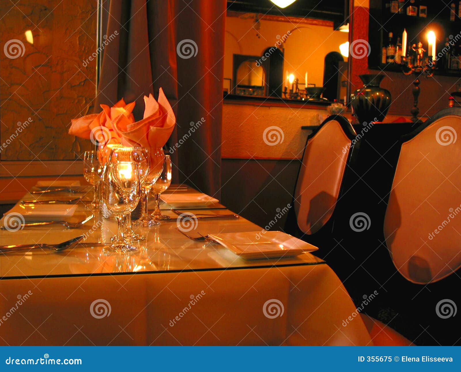Dinner table setting stock image. Image of celebrations - 355675