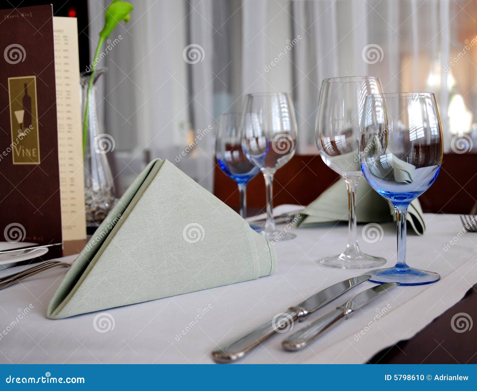 Dinner table setting stock photo. Image of cutlery, luxurious - 5798610