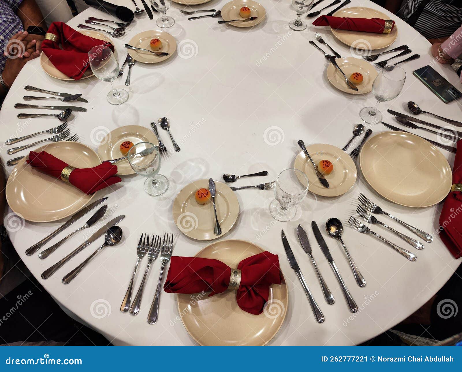 Dinner Table Setup with All the Needs Stock Image - Image of table ...