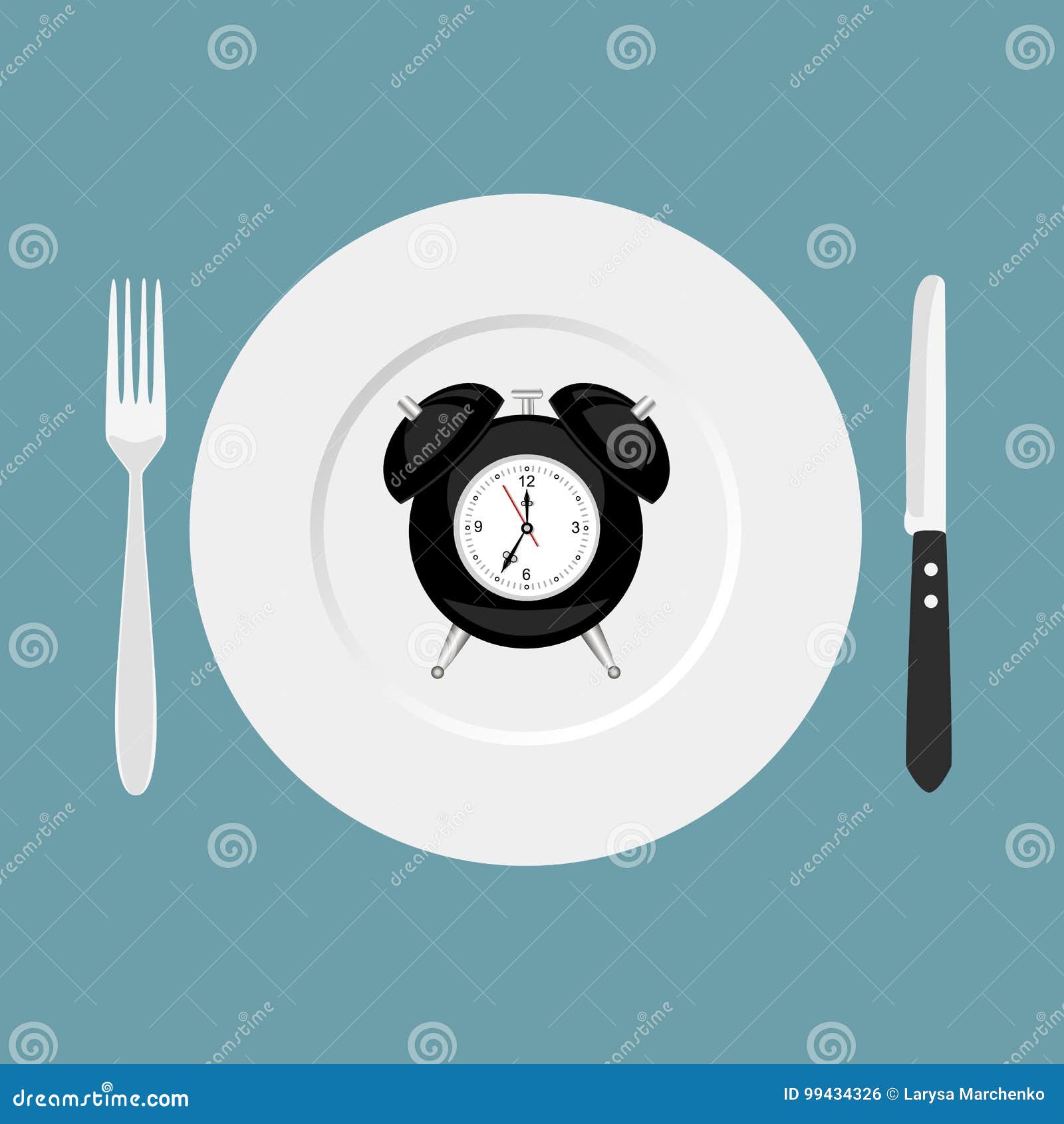 Dinner time. Flat design. stock vector. Illustration of fresh - 99434326
