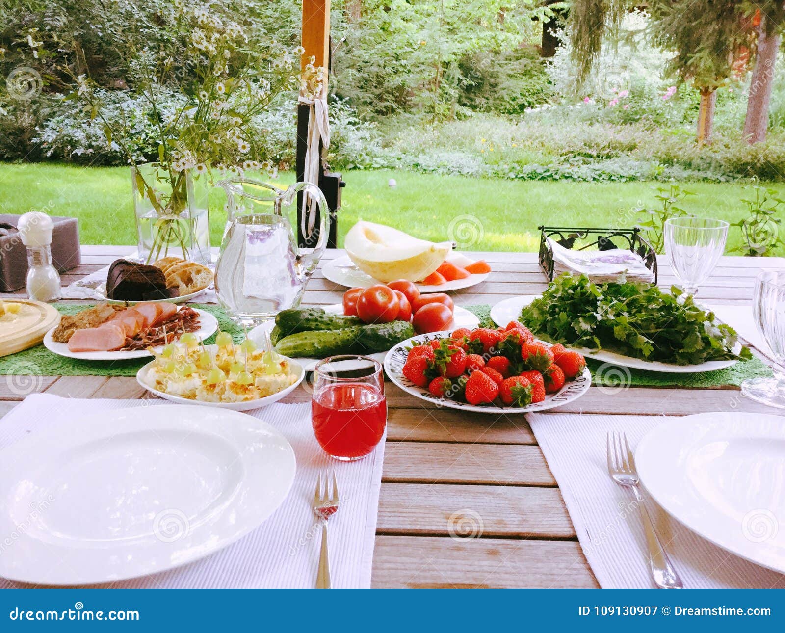 Dinner Time. Fruits and Vegetables Stock Image - Image of eating, salad ...