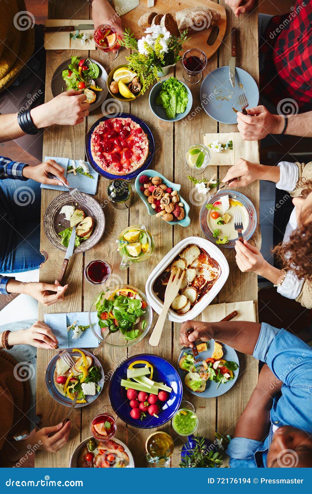 Dinner time stock photo. Image of family, friendship - 72176194