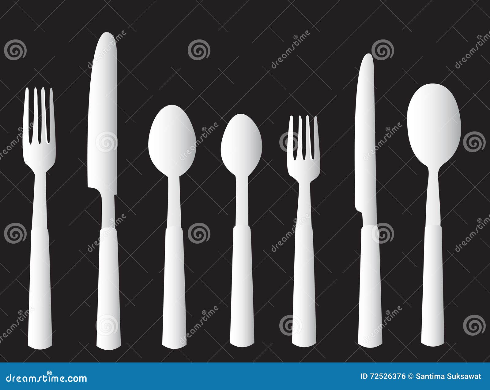 Dinner Tools and Space Art Vector Stock Vector - Illustration of plate ...