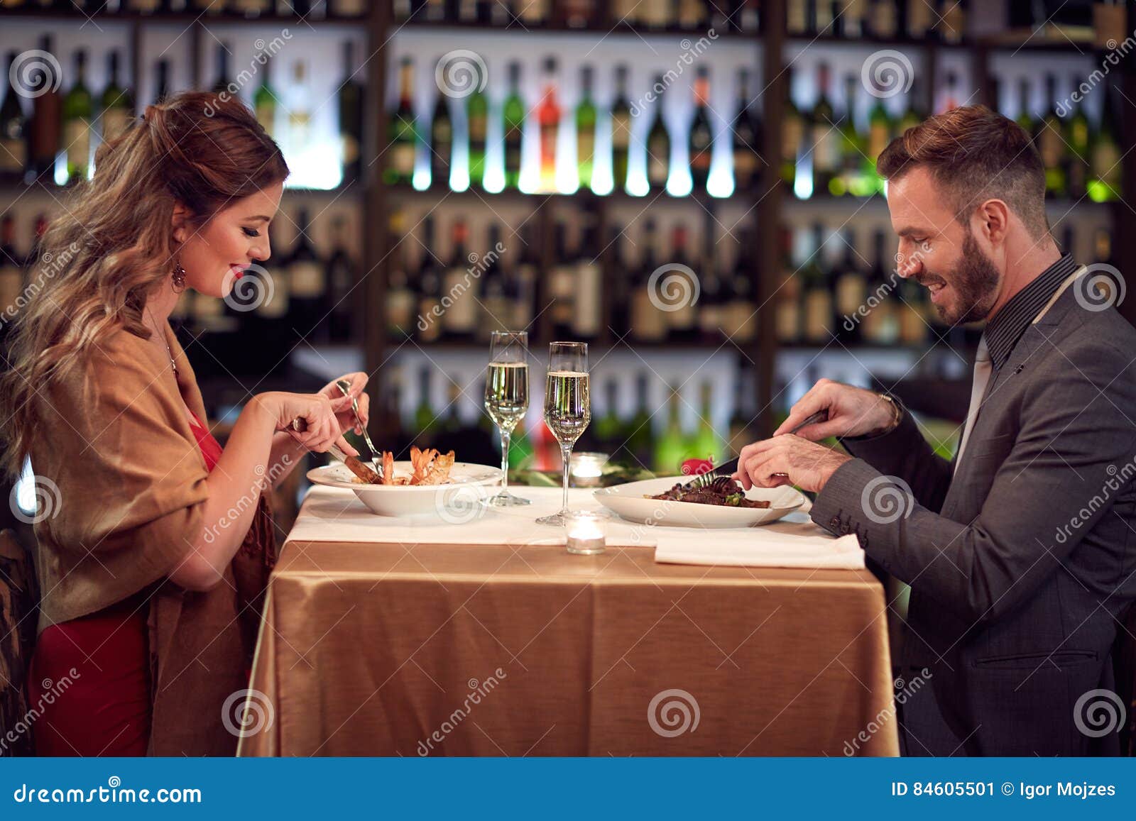 Dinner for two stock image. Image of brilliant, indoor - 84605501
