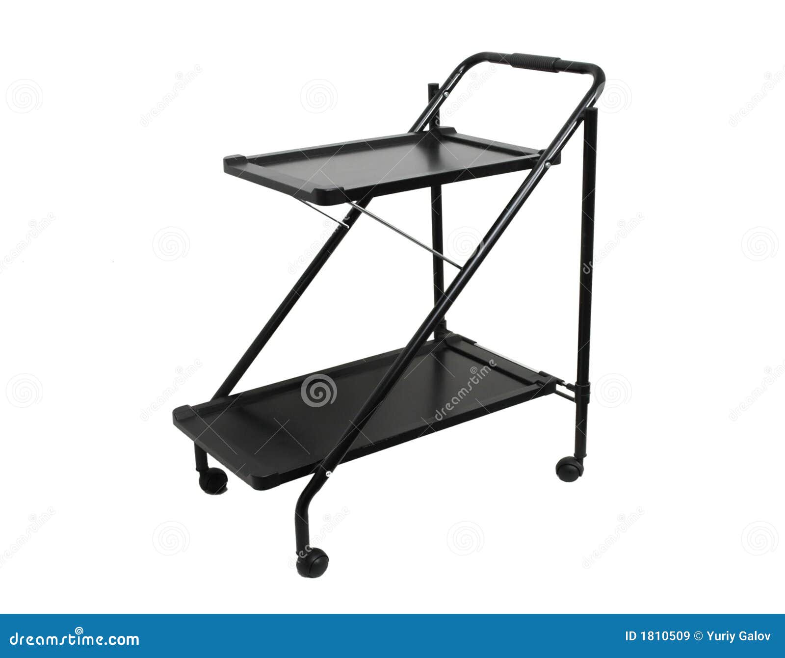 A Dinner-wagon Serving on Wheels on a White Background Stock Image ...