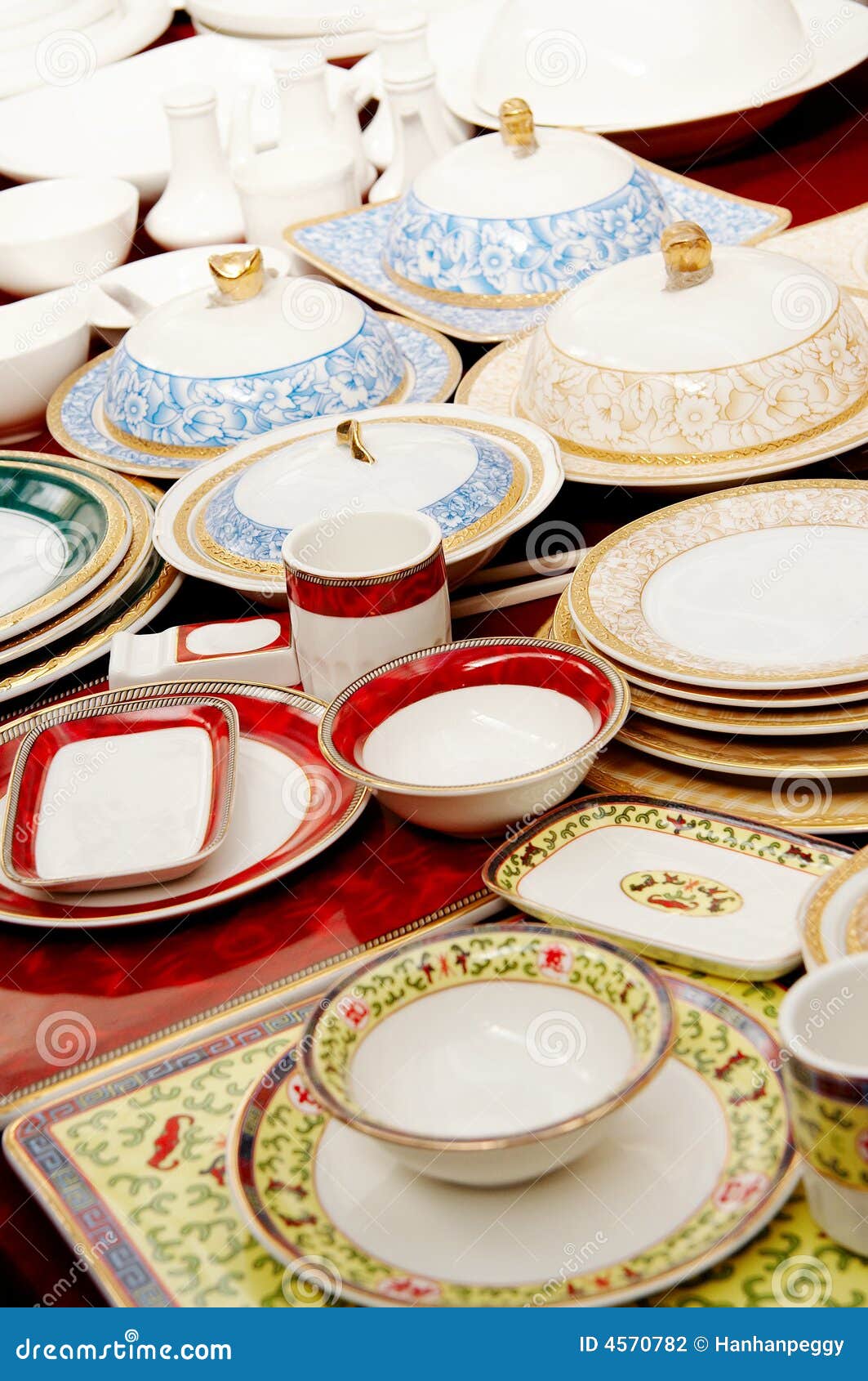 Dinnerware displaying stock photo. Image of calm, commercial - 4570782