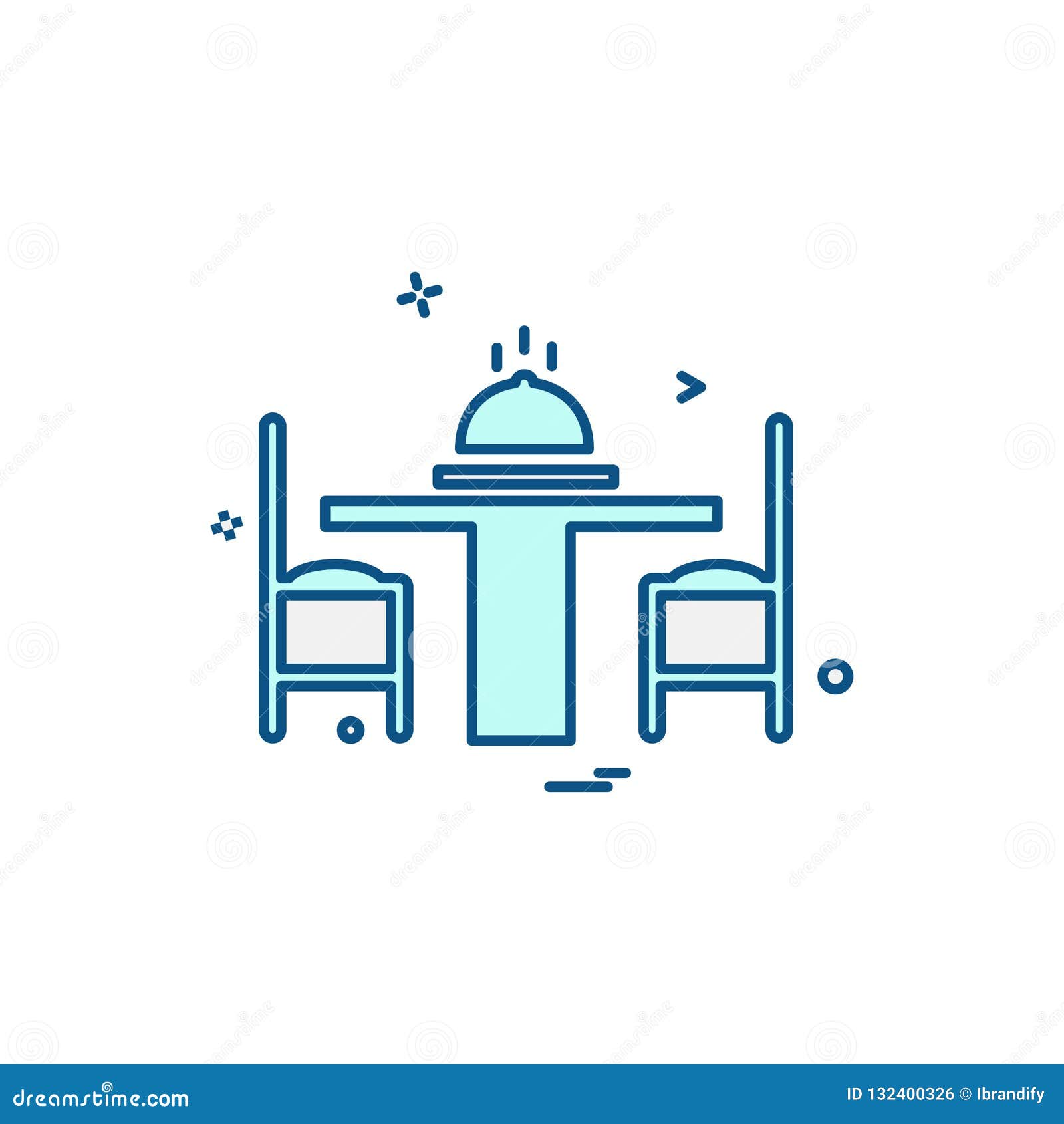 Dinning Table Icon Design Vector Stock Vector - Illustration of eatery ...