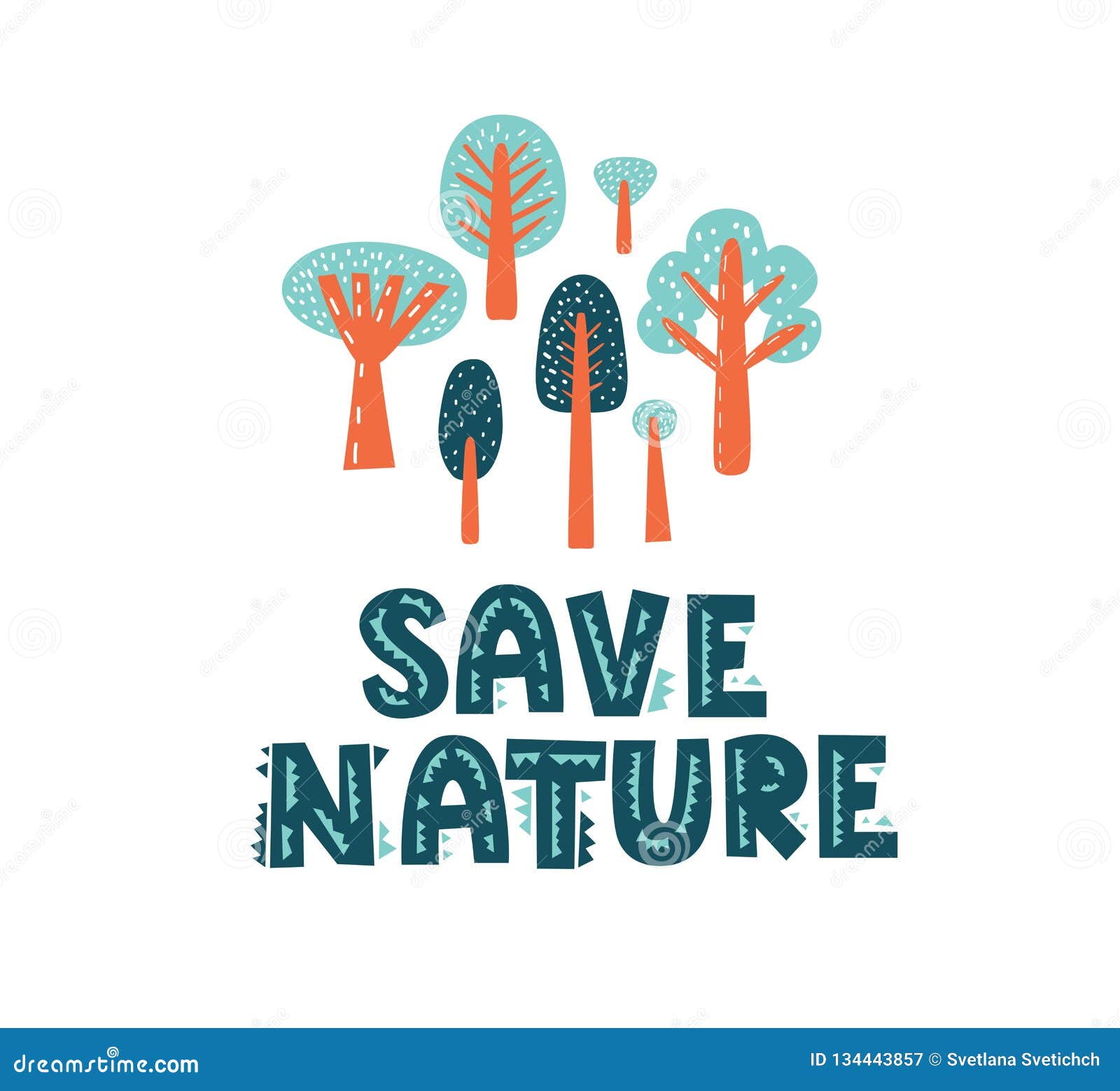 Save Nature Vector Poster Template Stock Vector - Illustration of ...