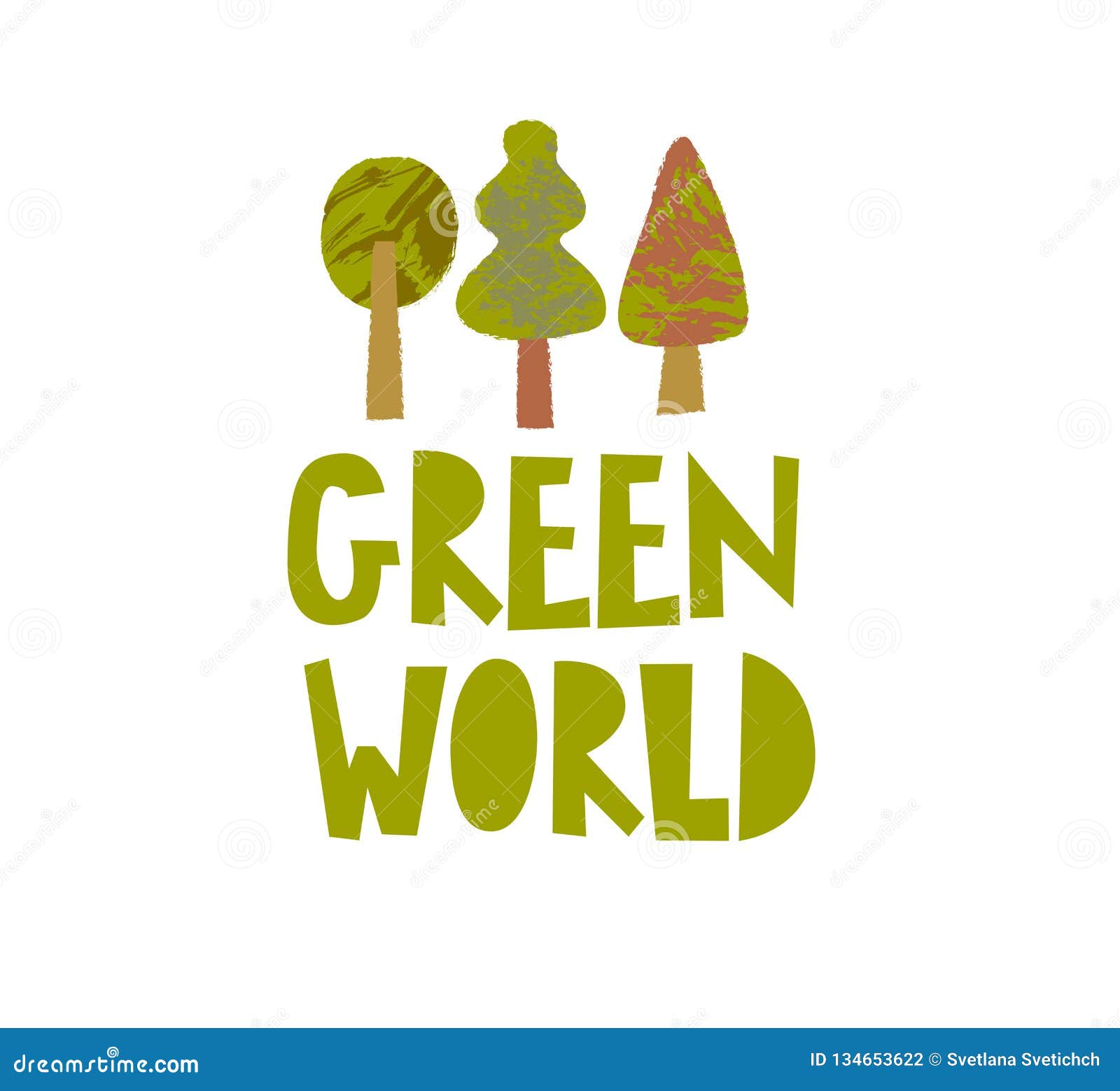 Green World Vector Poster Template Stock Vector - Illustration of earth ...