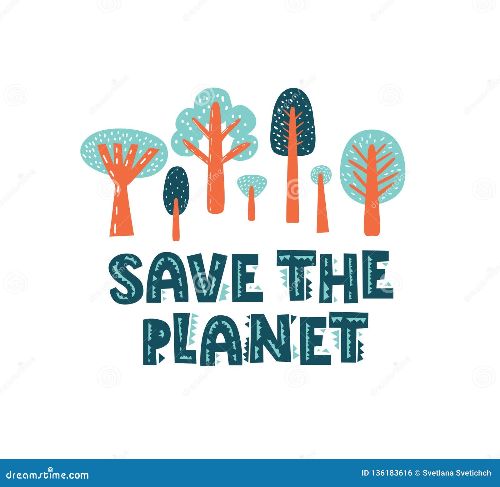 Save the Planet Vector Poster Template Stock Vector - Illustration of ...