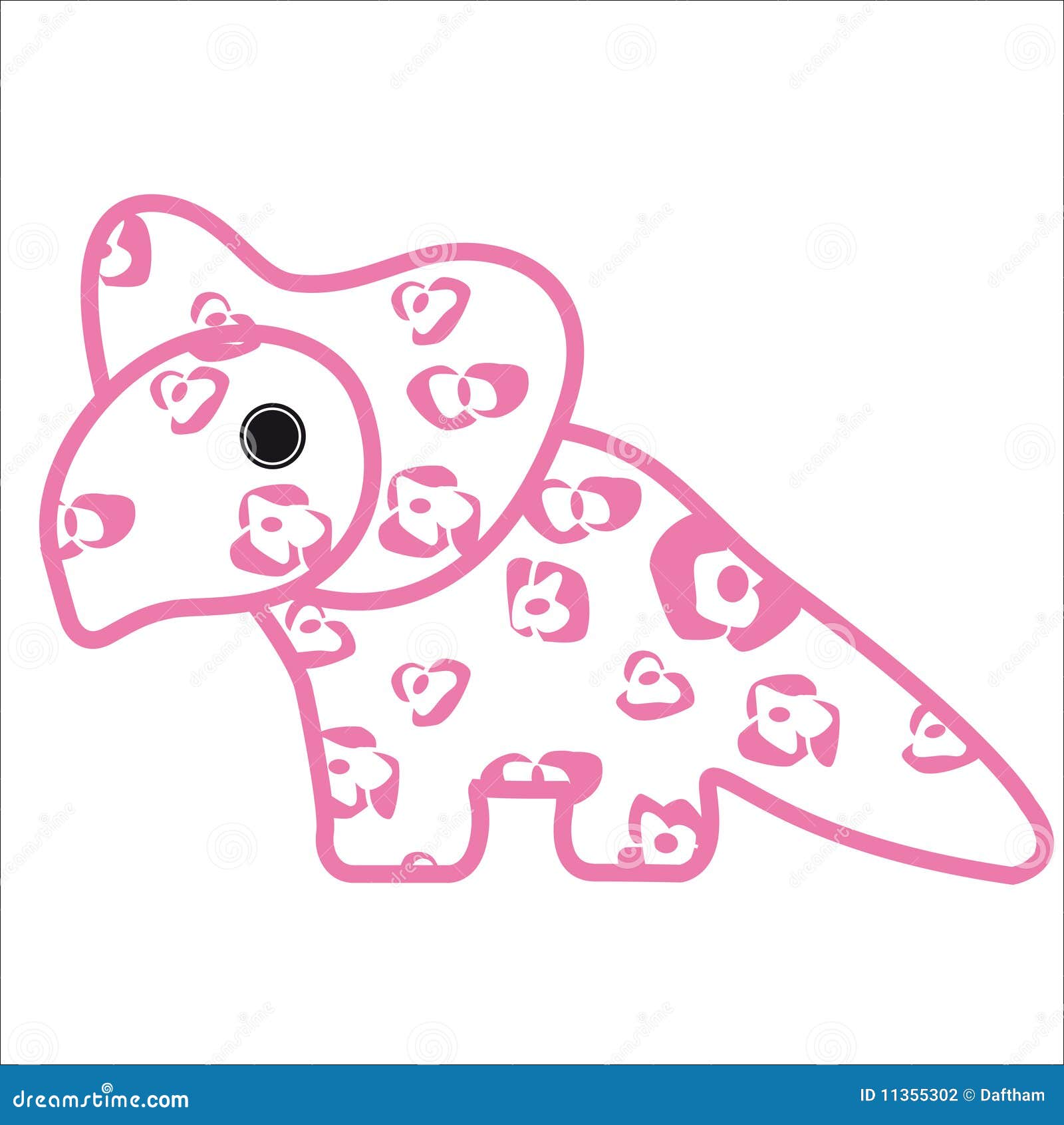 Dino with a crest shield stock vector. Illustration of reptile - 11355302