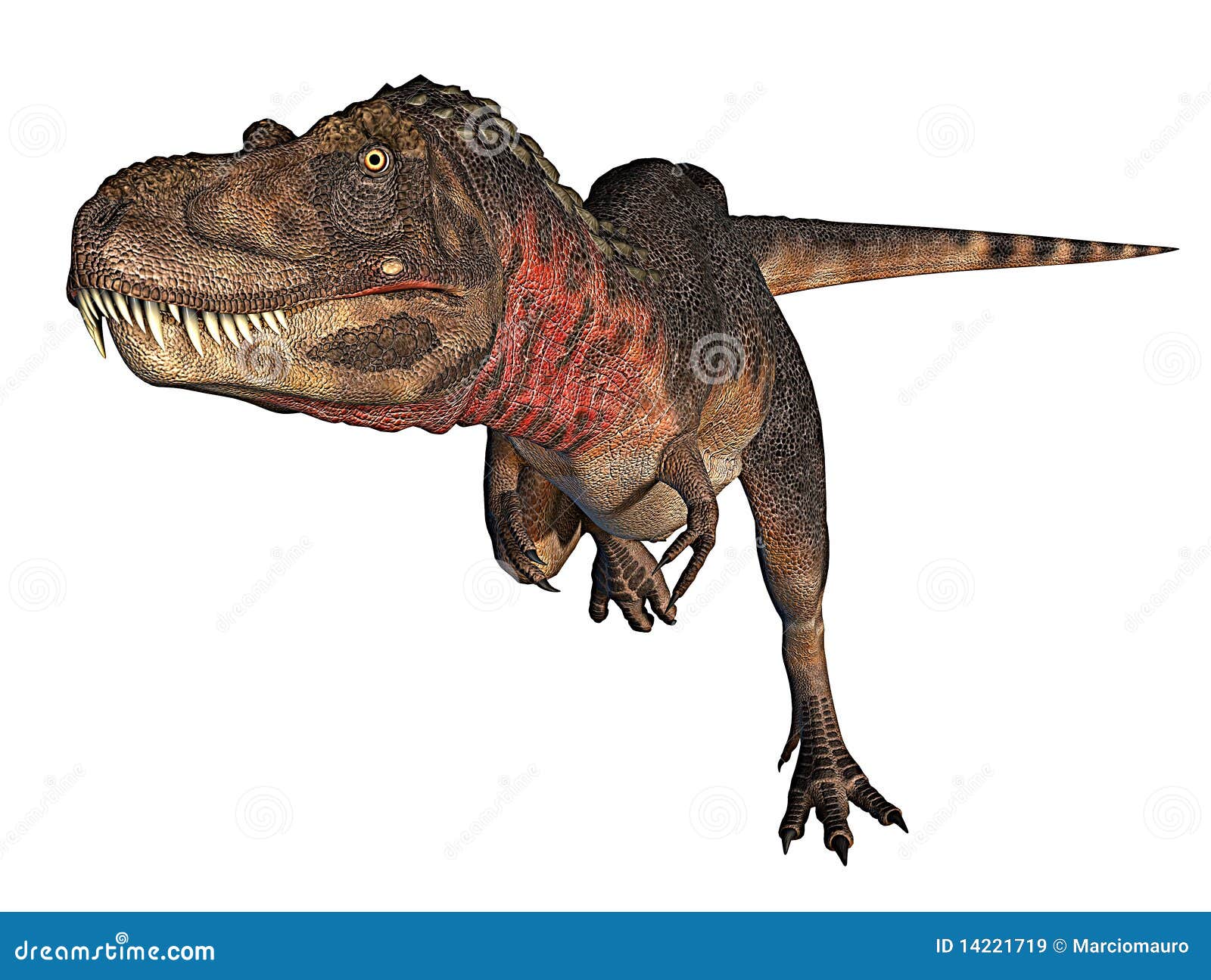 Dino dinosaur rex running stock illustration. Illustration of anxiety ...