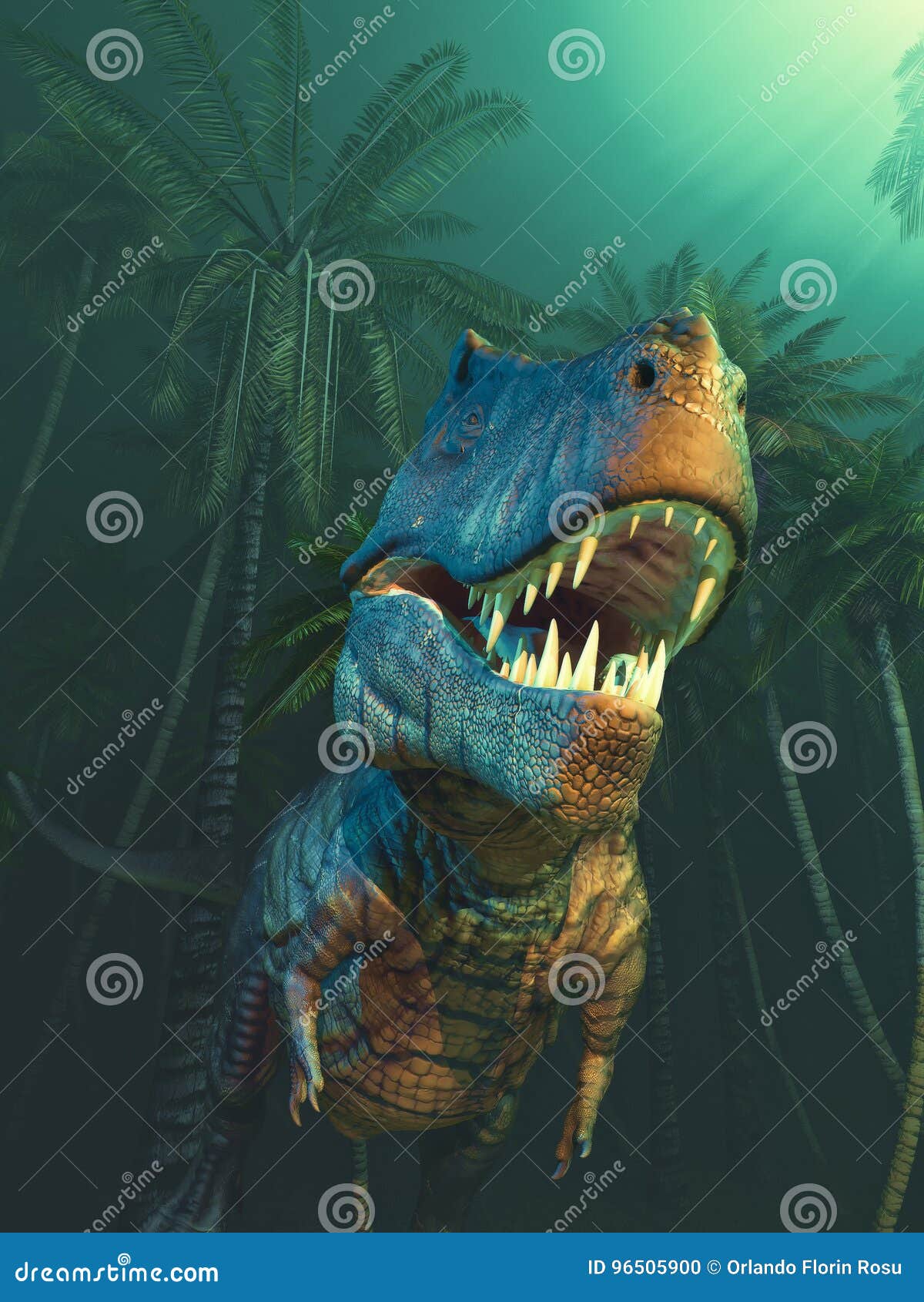 Dino Dinosaurs with Large Fangs Stock Illustration - Illustration of ...